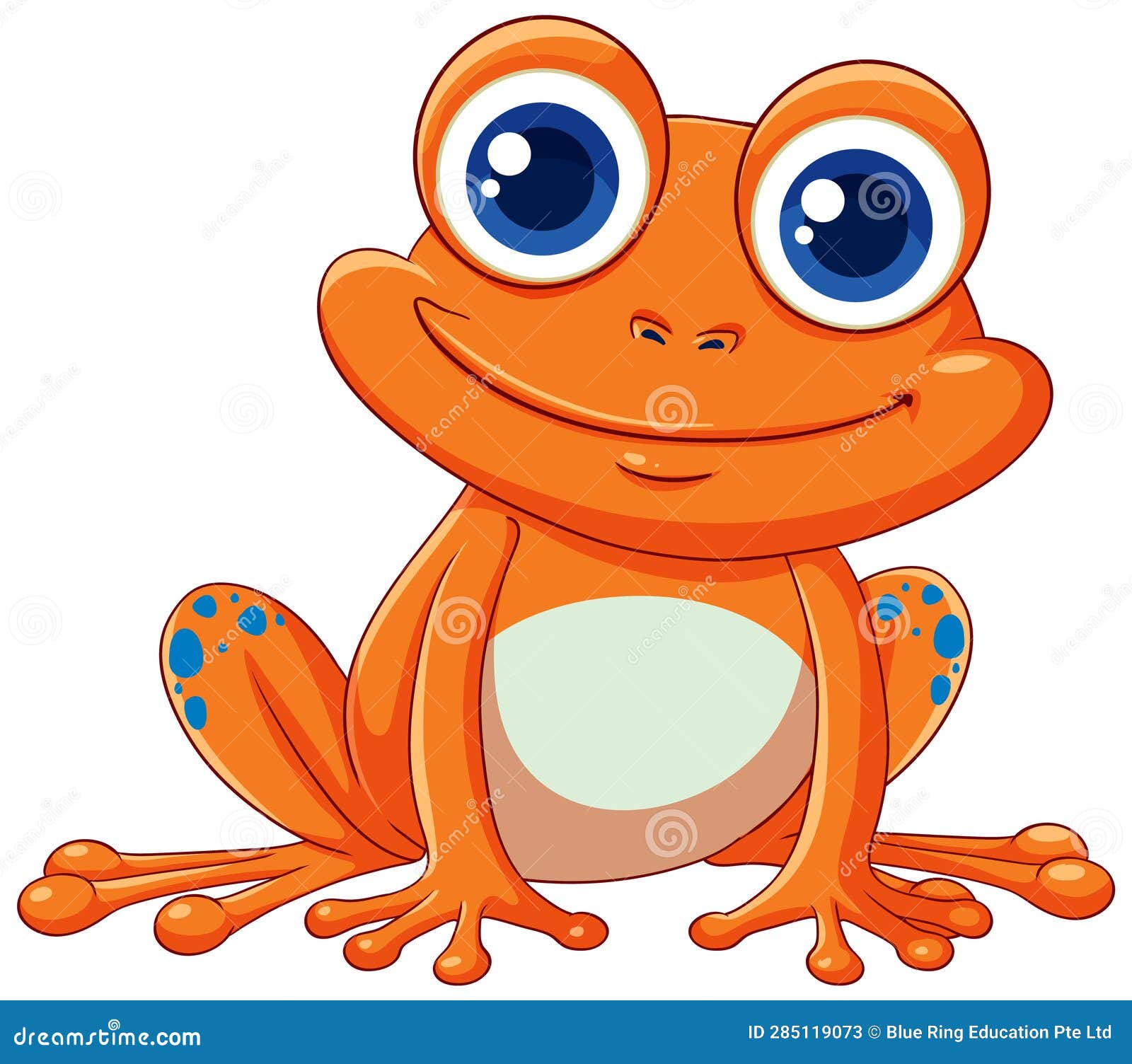 Cute Orange Cartoon Isolated Stock Vector - Illustration of character ...