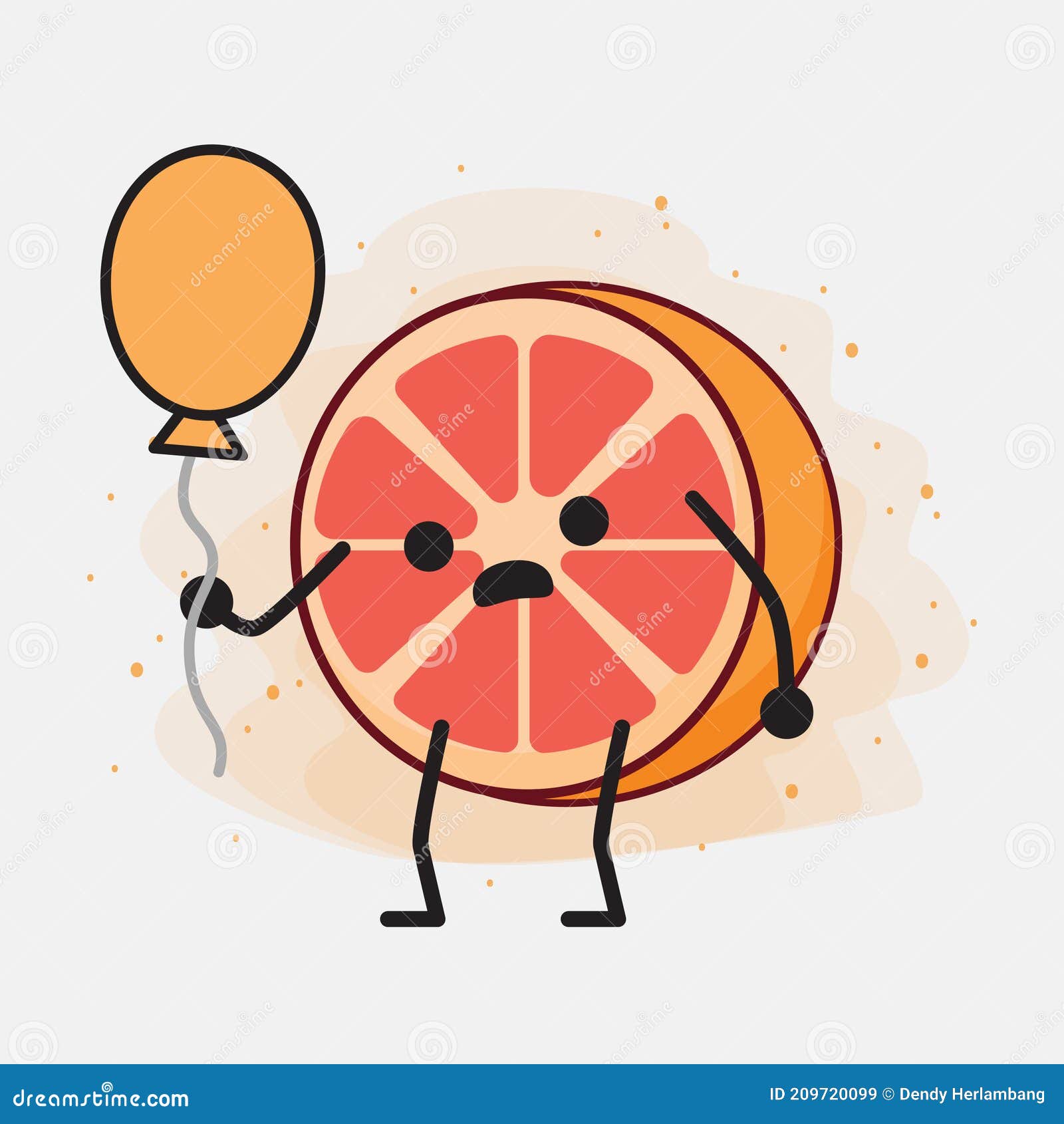 Cute Orange Grapefruit Mascot Mascot Character Stock Vector ...