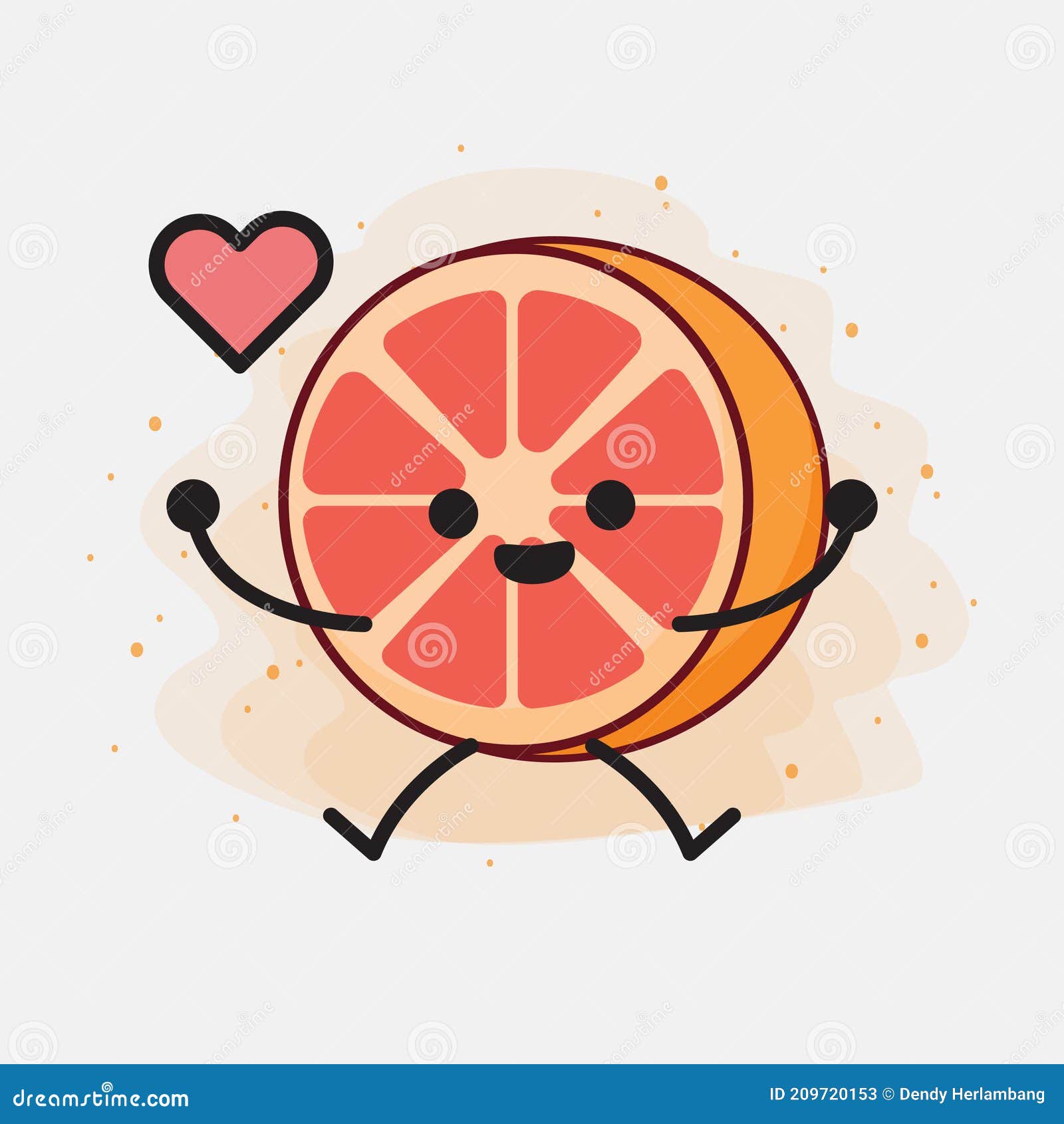 Cute Orange Grapefruit Mascot Mascot Character Stock Vector ...