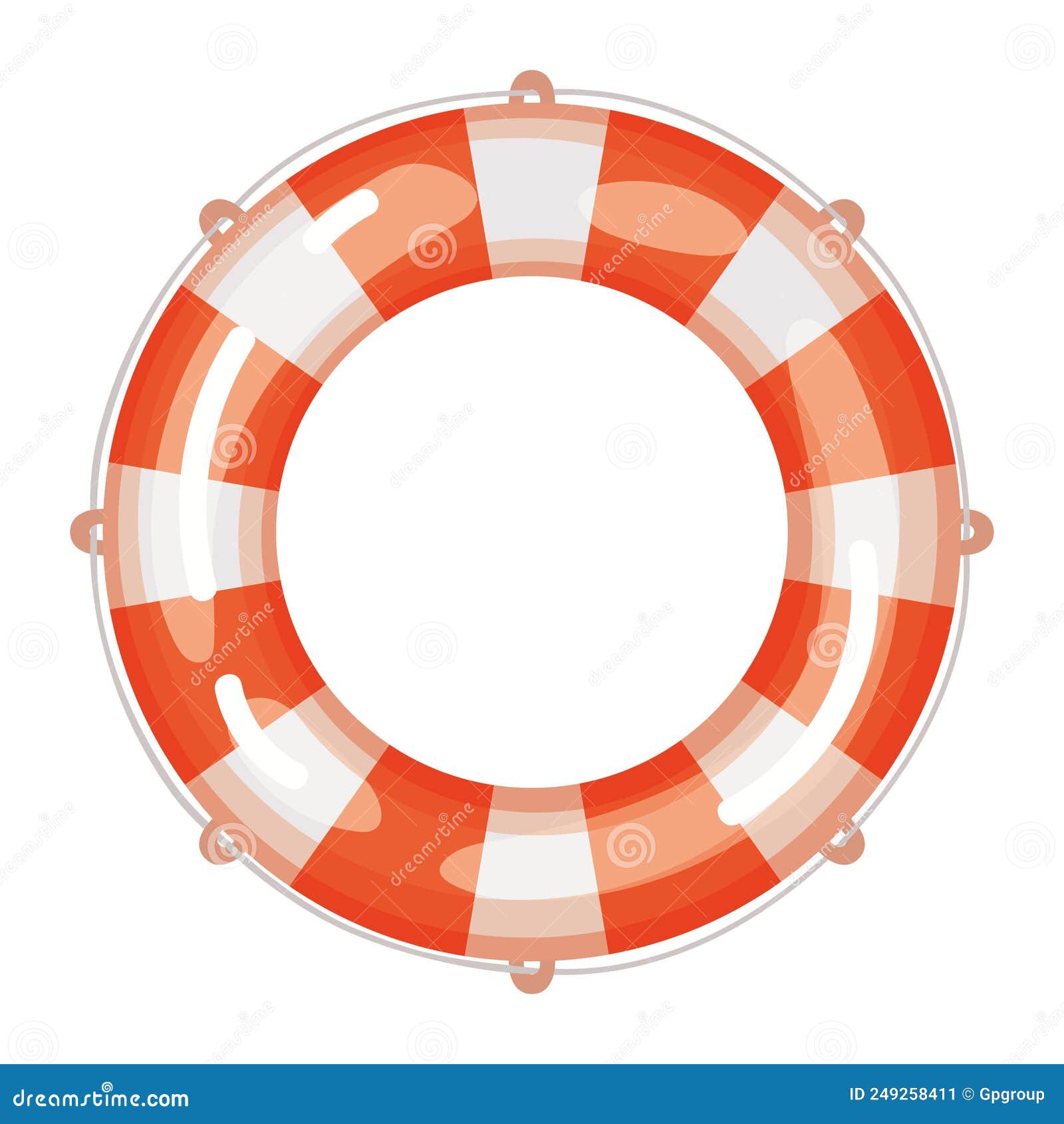 Cute orange lifesaver stock vector. Illustration of saver - 249258411