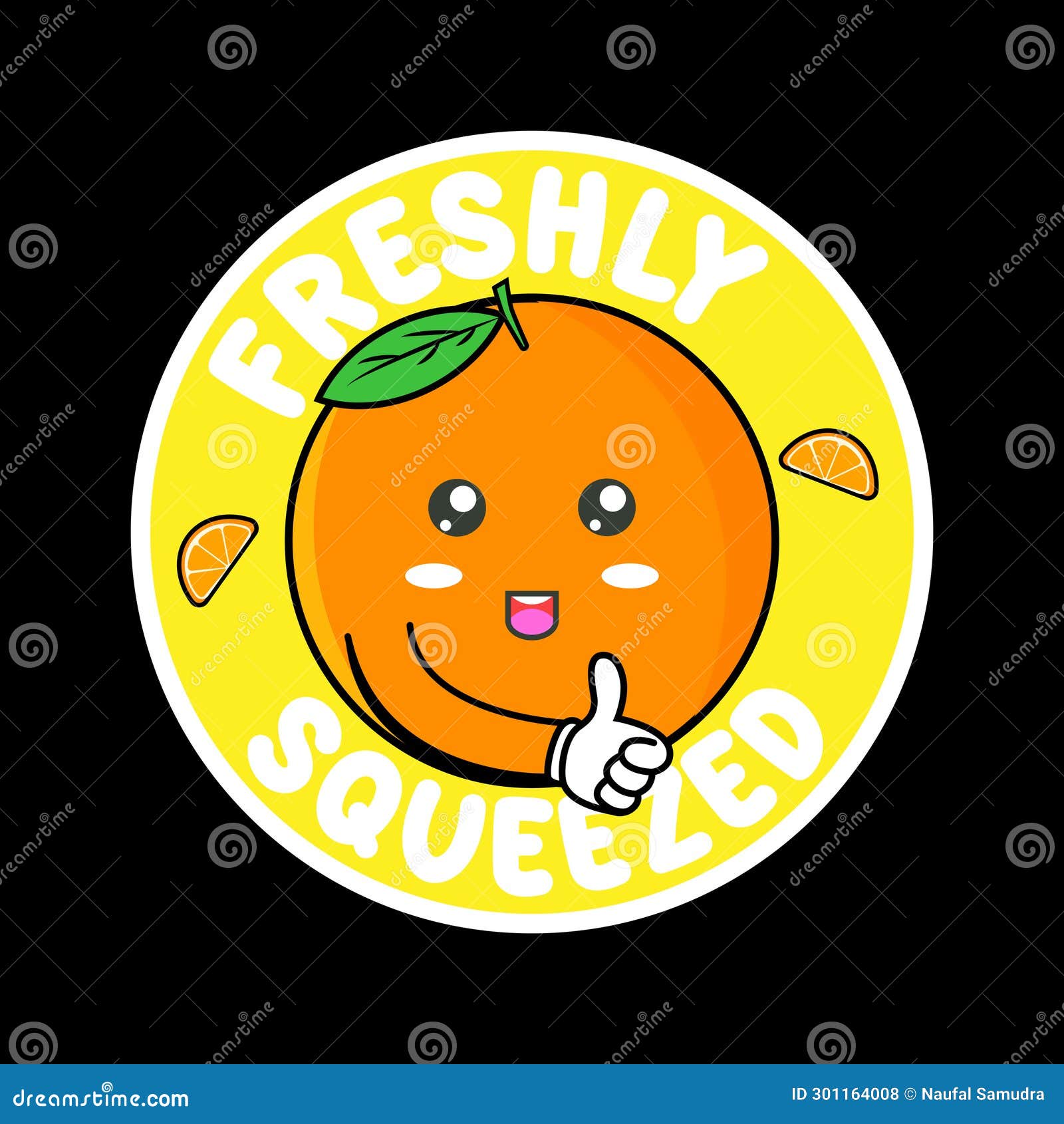 Cute Orange Logo Design Vector Ilustration Stock Vector - Illustration ...