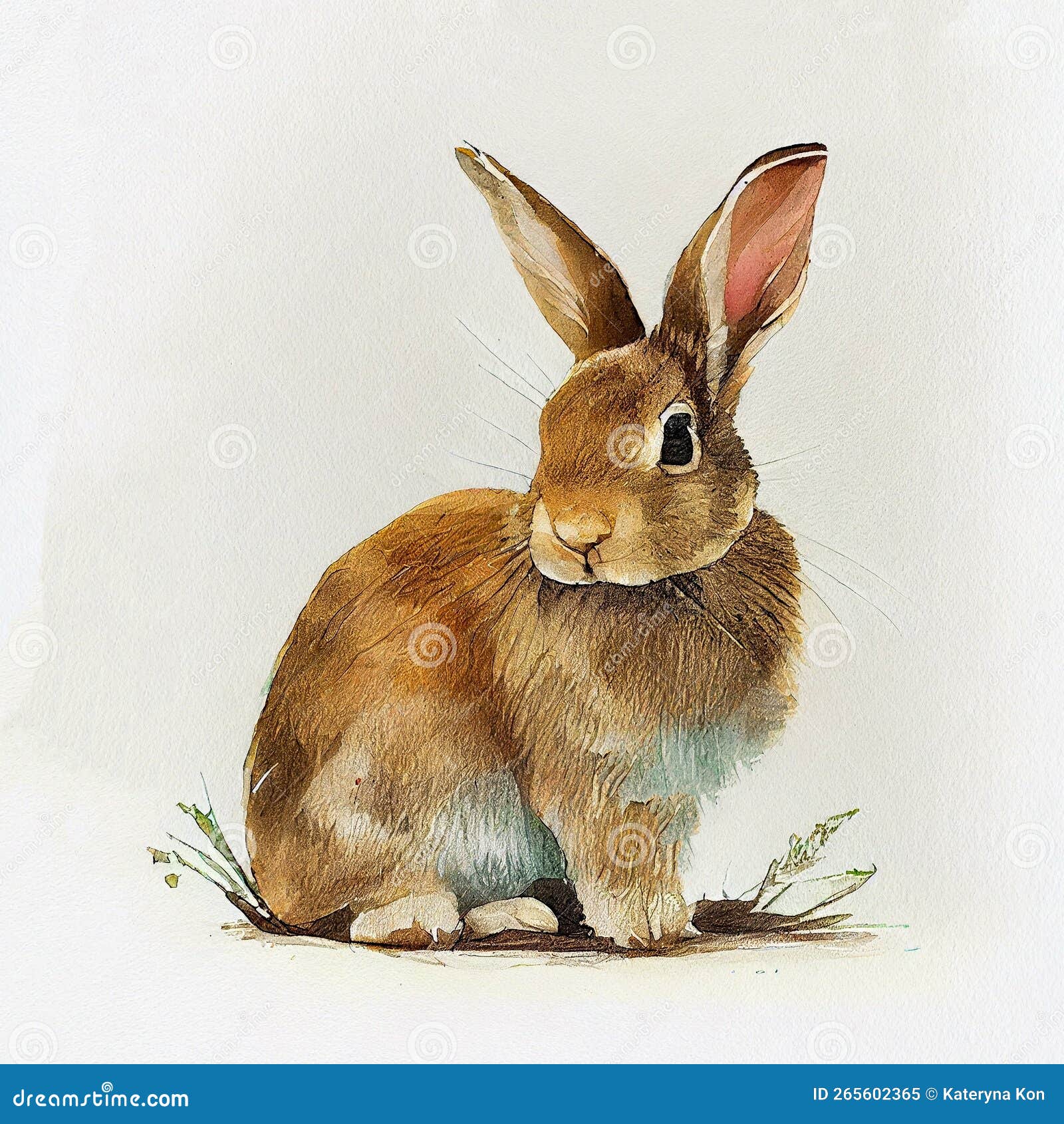 Cute Orange Rabbit, Ai Illustration Stock Illustration - Illustration ...