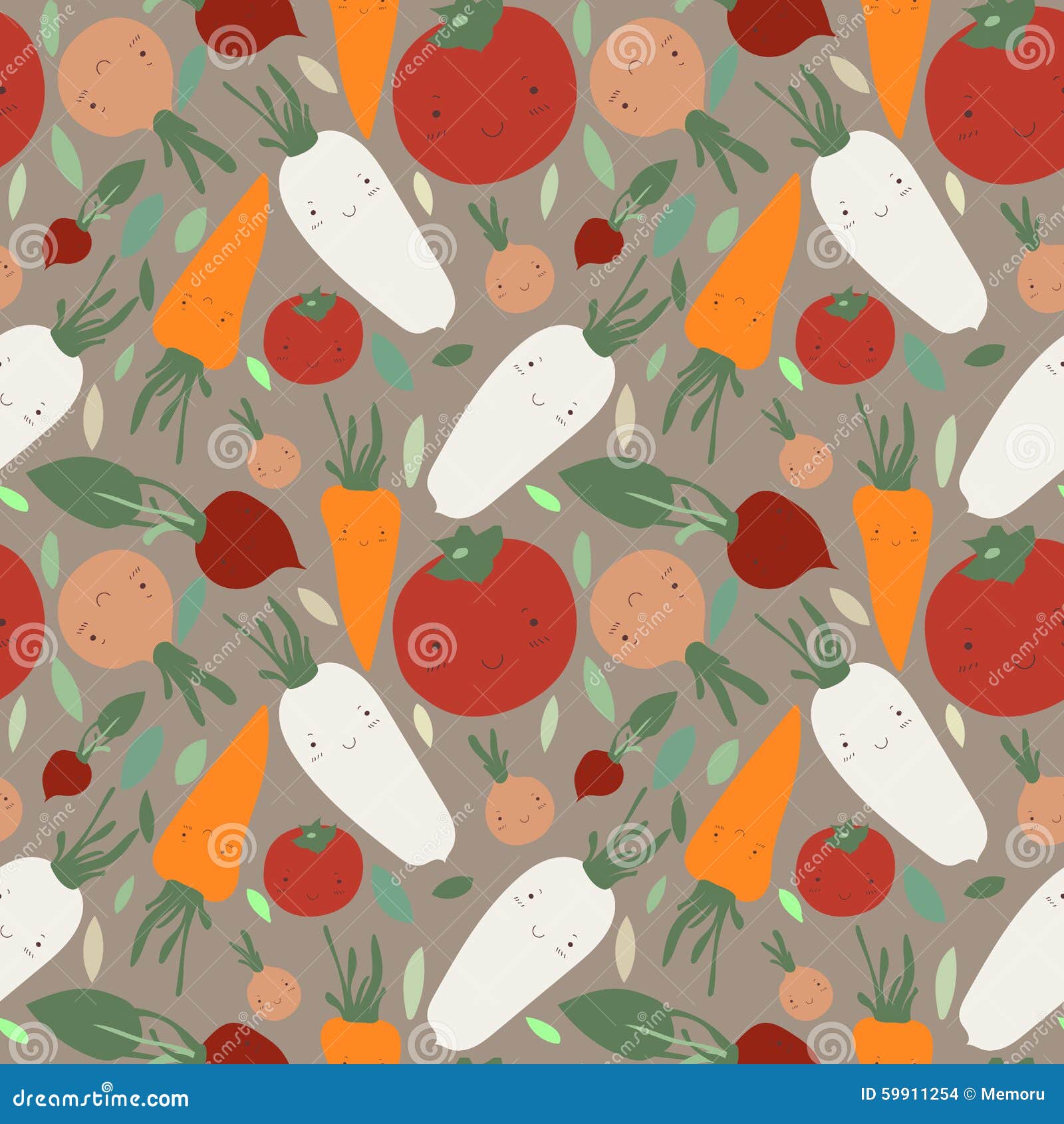 Cute organic veggy pattern stock vector. Illustration of delicious ...