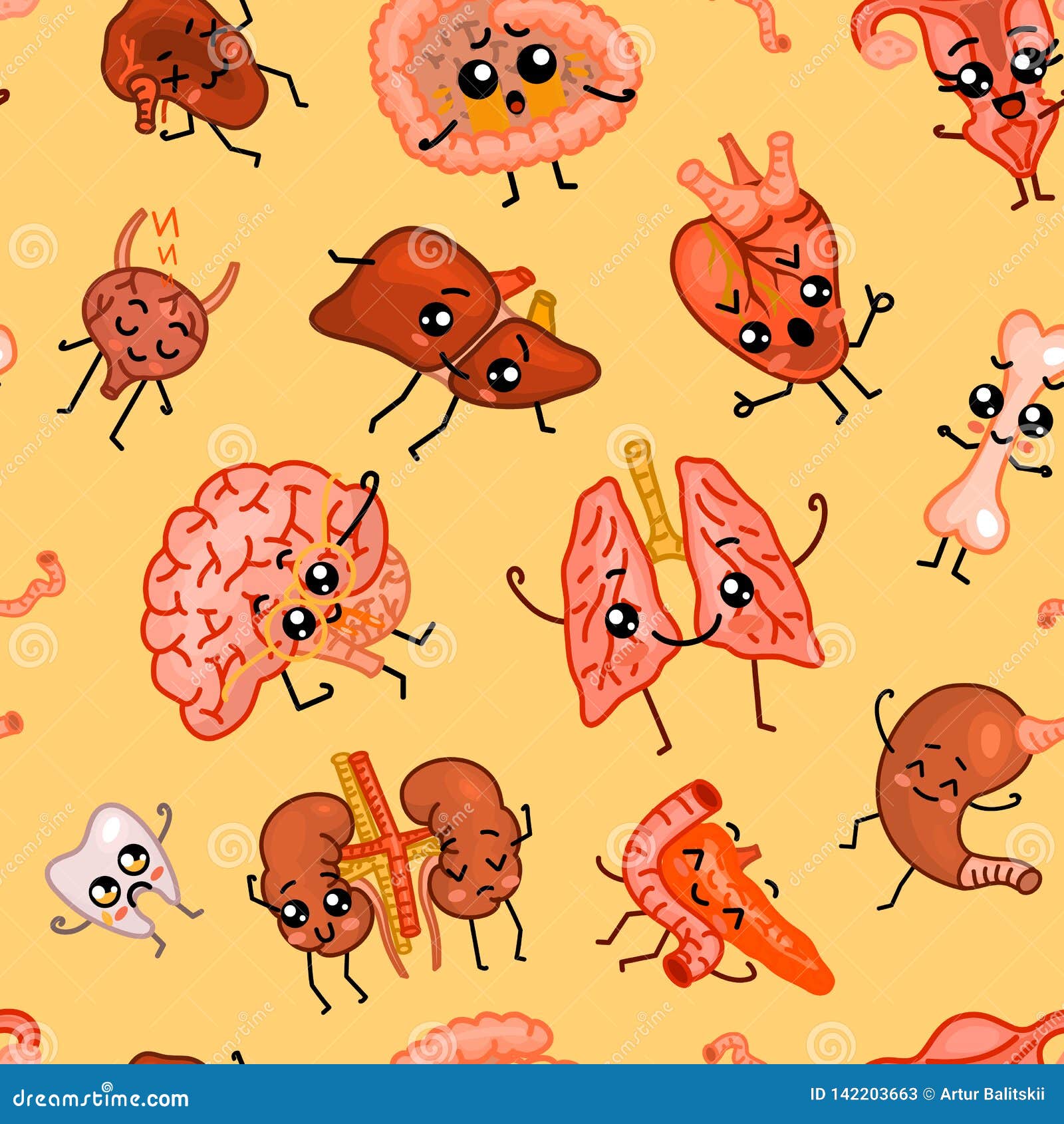 Cute Organs Cartoon Vector | CartoonDealer.com #59780219 Cute Organs Cartoon Vector | CartoonDealer.com #59780219