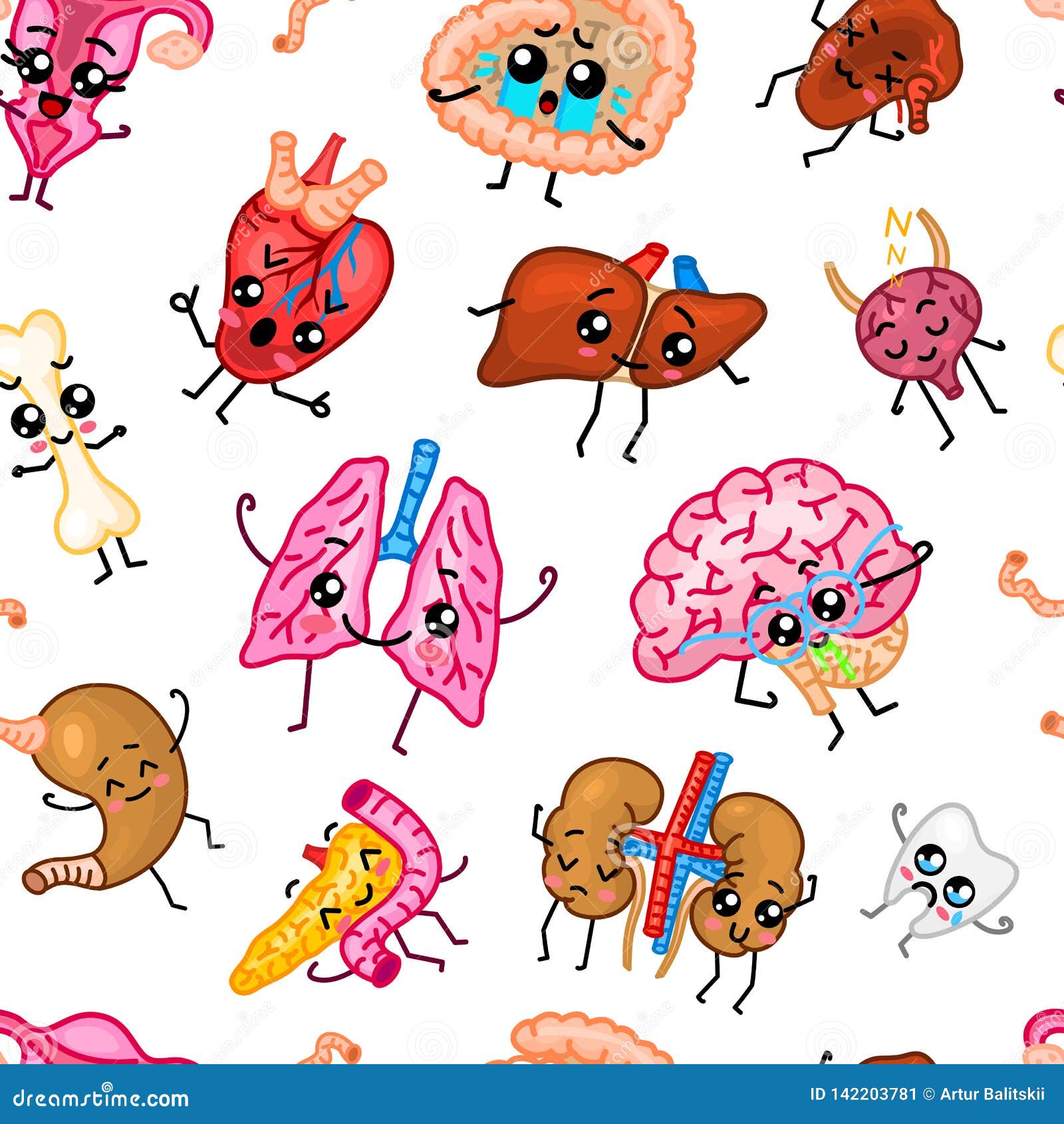 Cute Organs Cartoon Vector | CartoonDealer.com #59780219 Cute Organs Cartoon Vector | CartoonDealer.com #59780219
