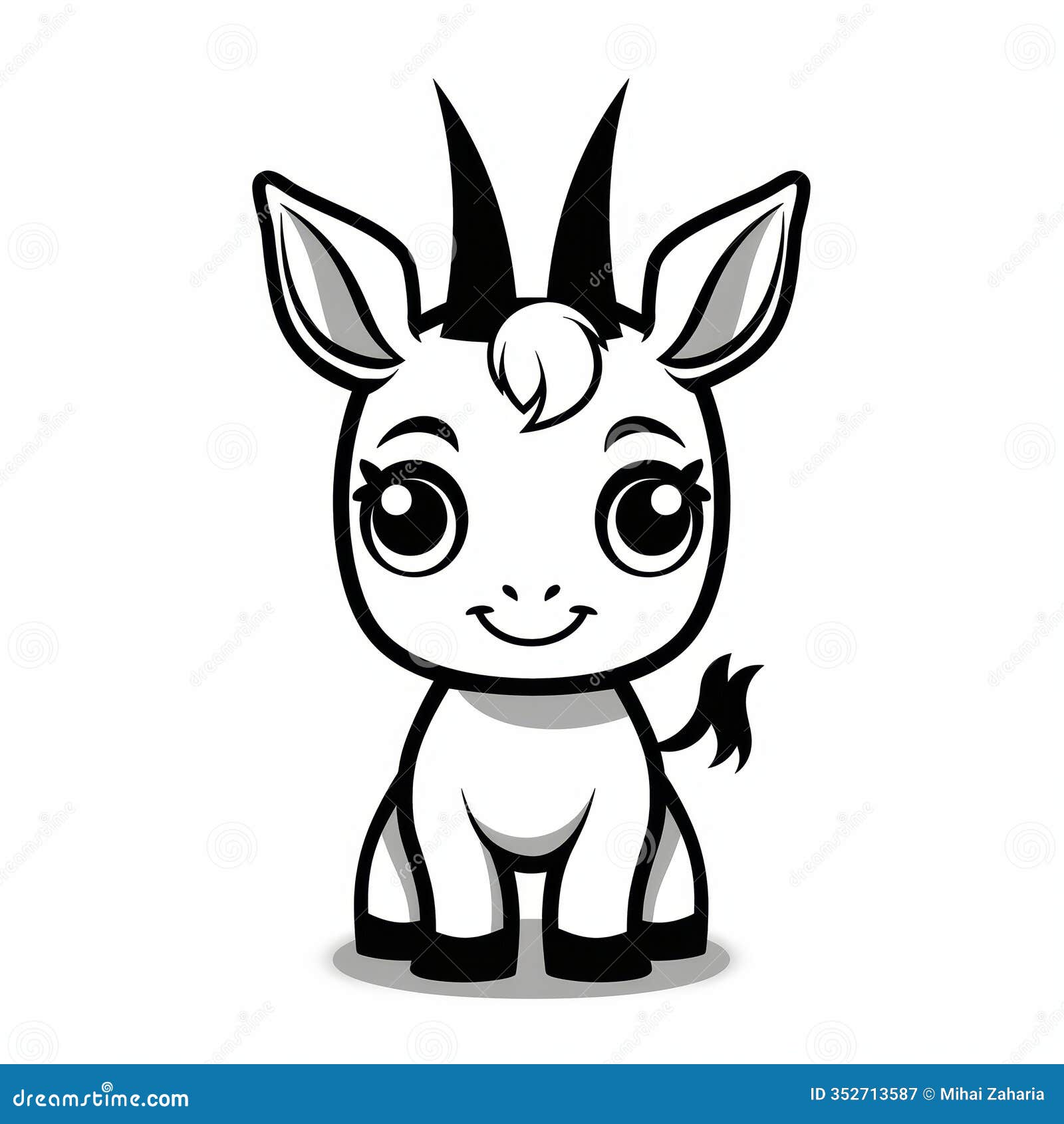 Cute Oryx Cartoon Vector Illustration | CartoonDealer.com #99344624