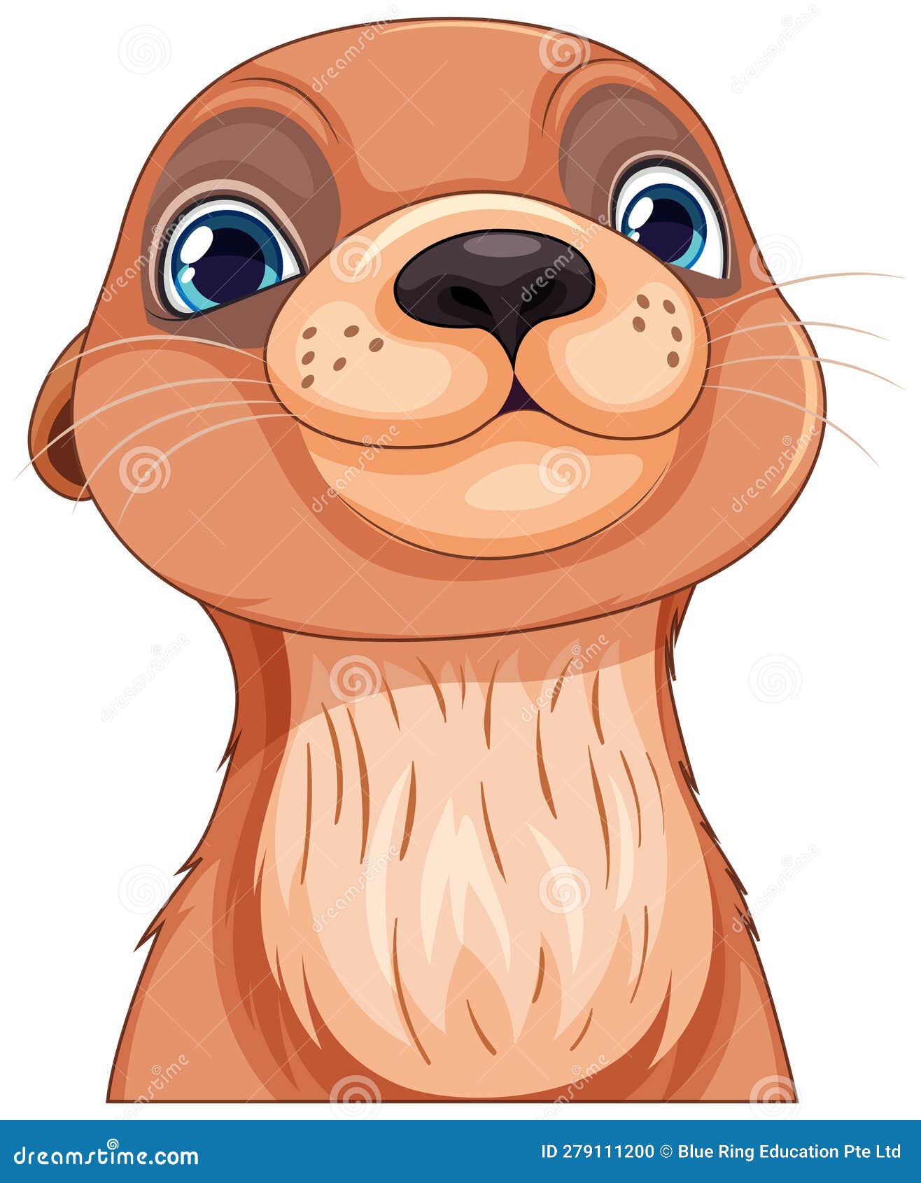 Cute Otter Cartoon Character Stock Vector - Illustration of animal ...