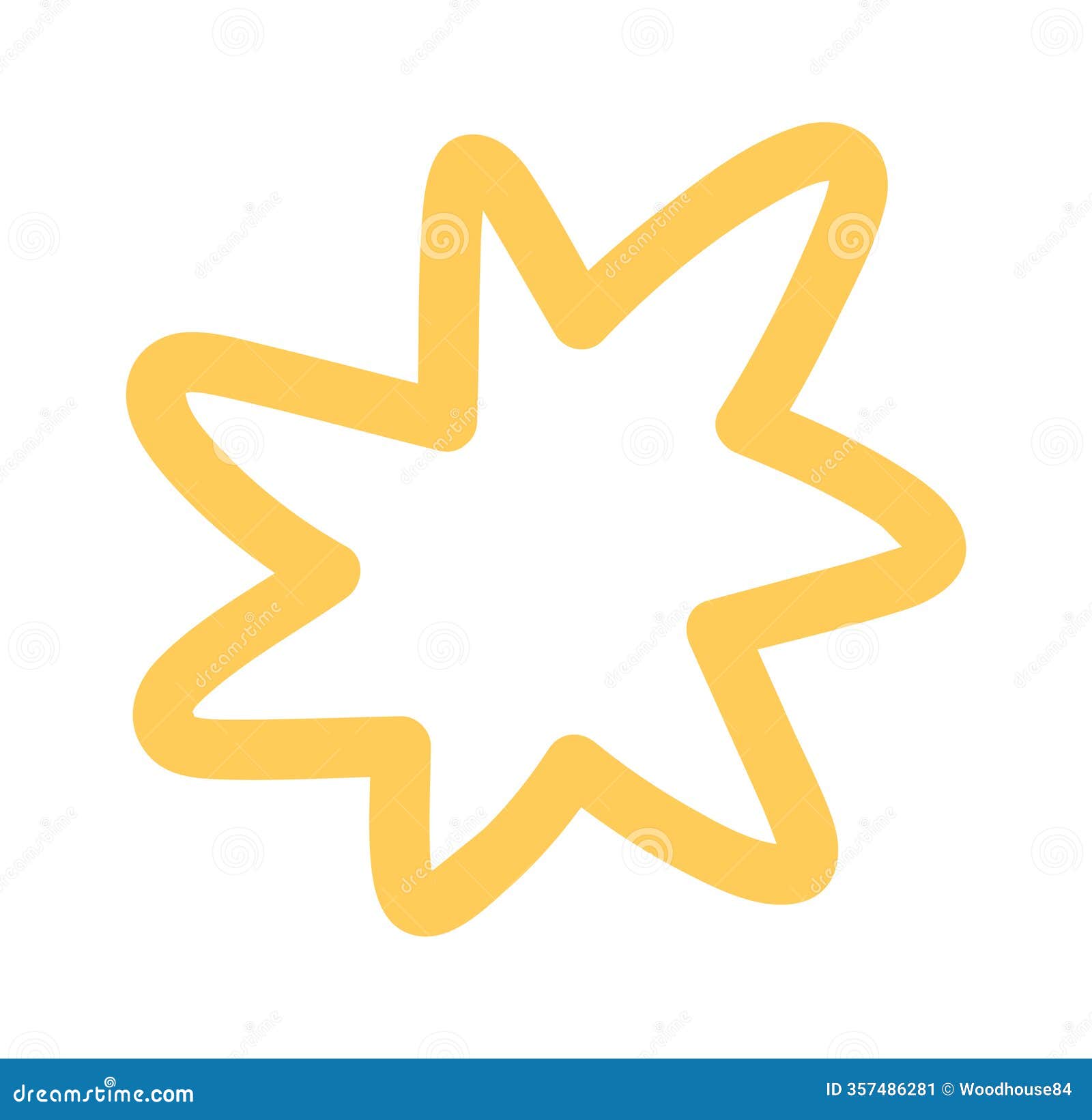 Cute Outline Flower Bloom Doodle Stock Vector - Illustration of ...