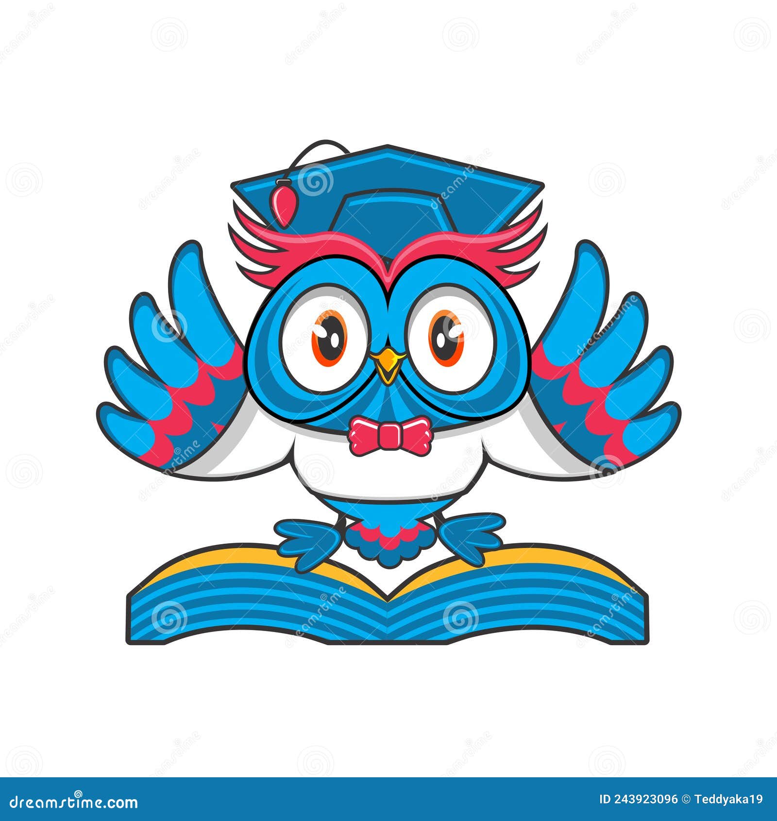 Cute Owl As an Educational Mascot Stock Vector - Illustration of school ...