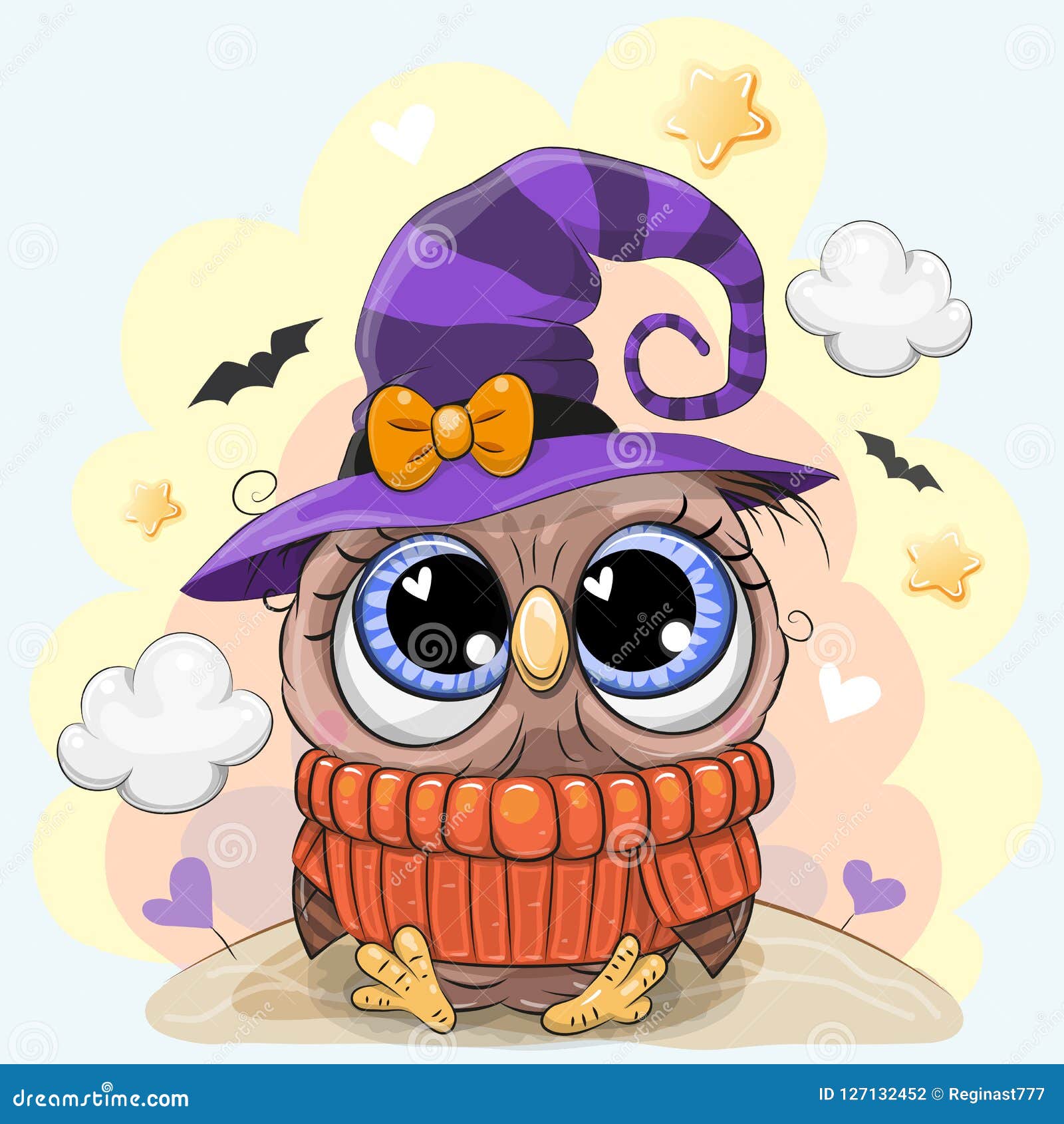 Cute Owl in a Halloween Hat Stock Vector - Illustration of happy, face ... Cute Owl in a Halloween Hat Stock Vector - Illustration of happy, face ...