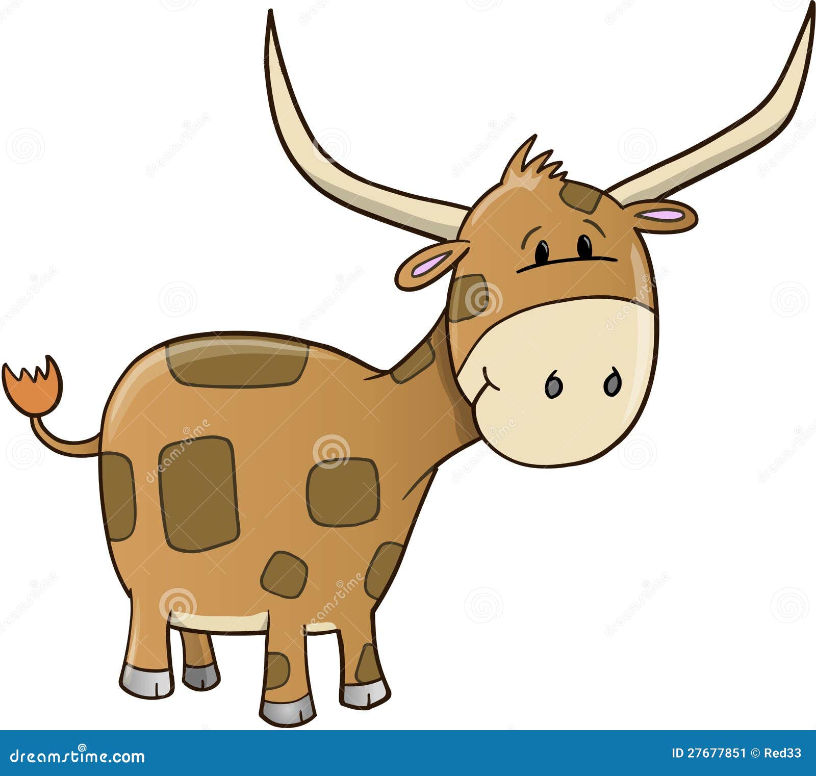 Cute Ox Vector stock vector. Illustration of horn, bull - 27677851
