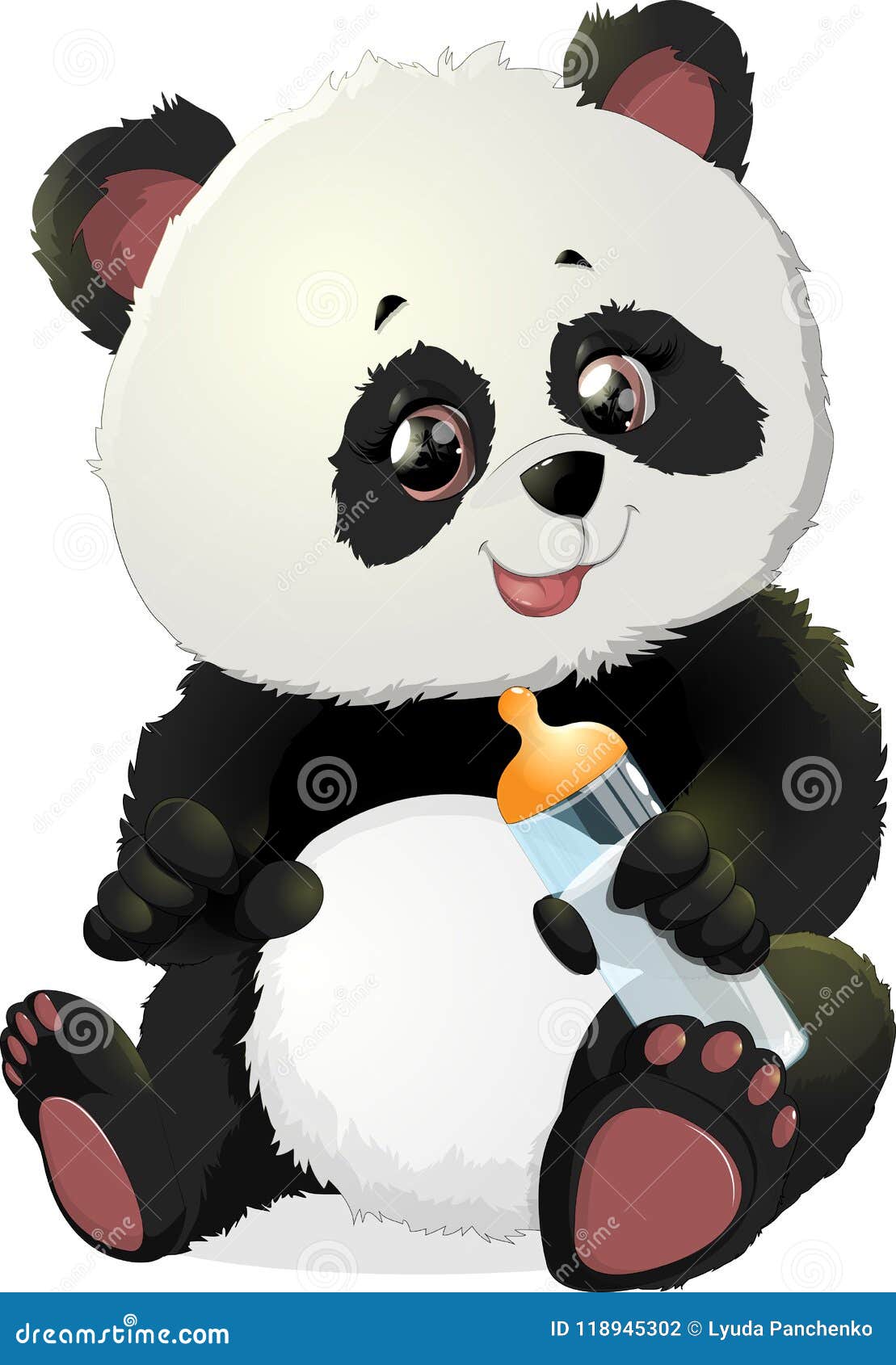 Cute Panda Bear Illustrations Stock Vector - Illustration of style ...