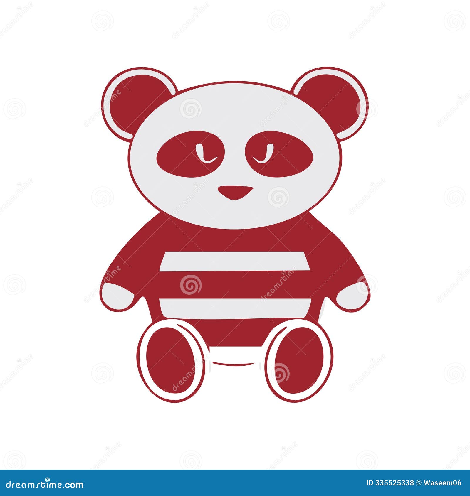 Cute Panda Bear Vector Illustration. Cute Animal Character Stock ...