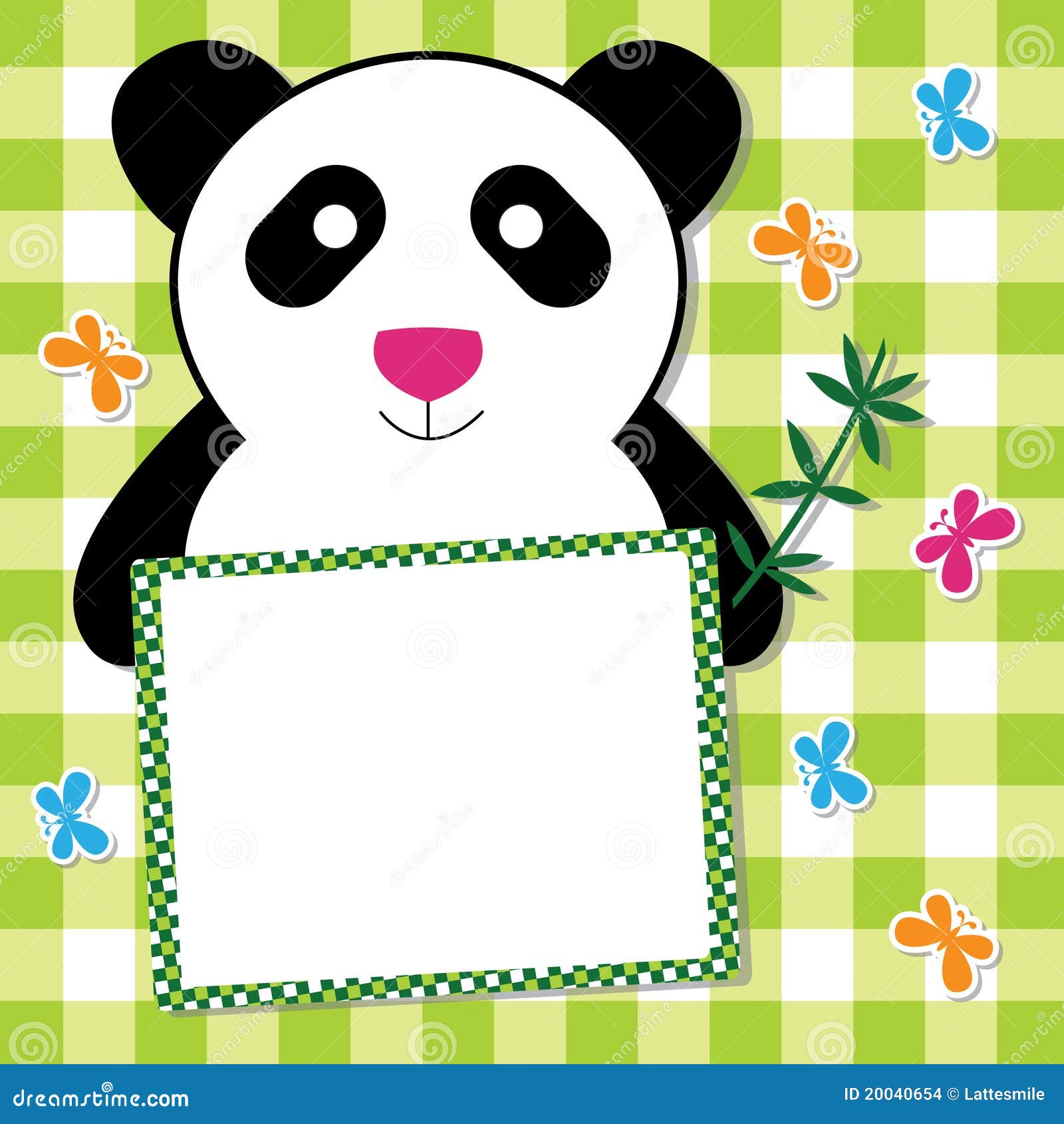 Cute panda card stock vector. Illustration of panda, background - 20040654