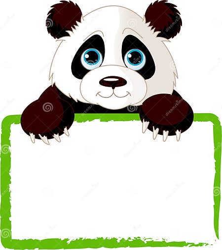 Cute Panda Card stock vector. Illustration of blank, animal - 20823001