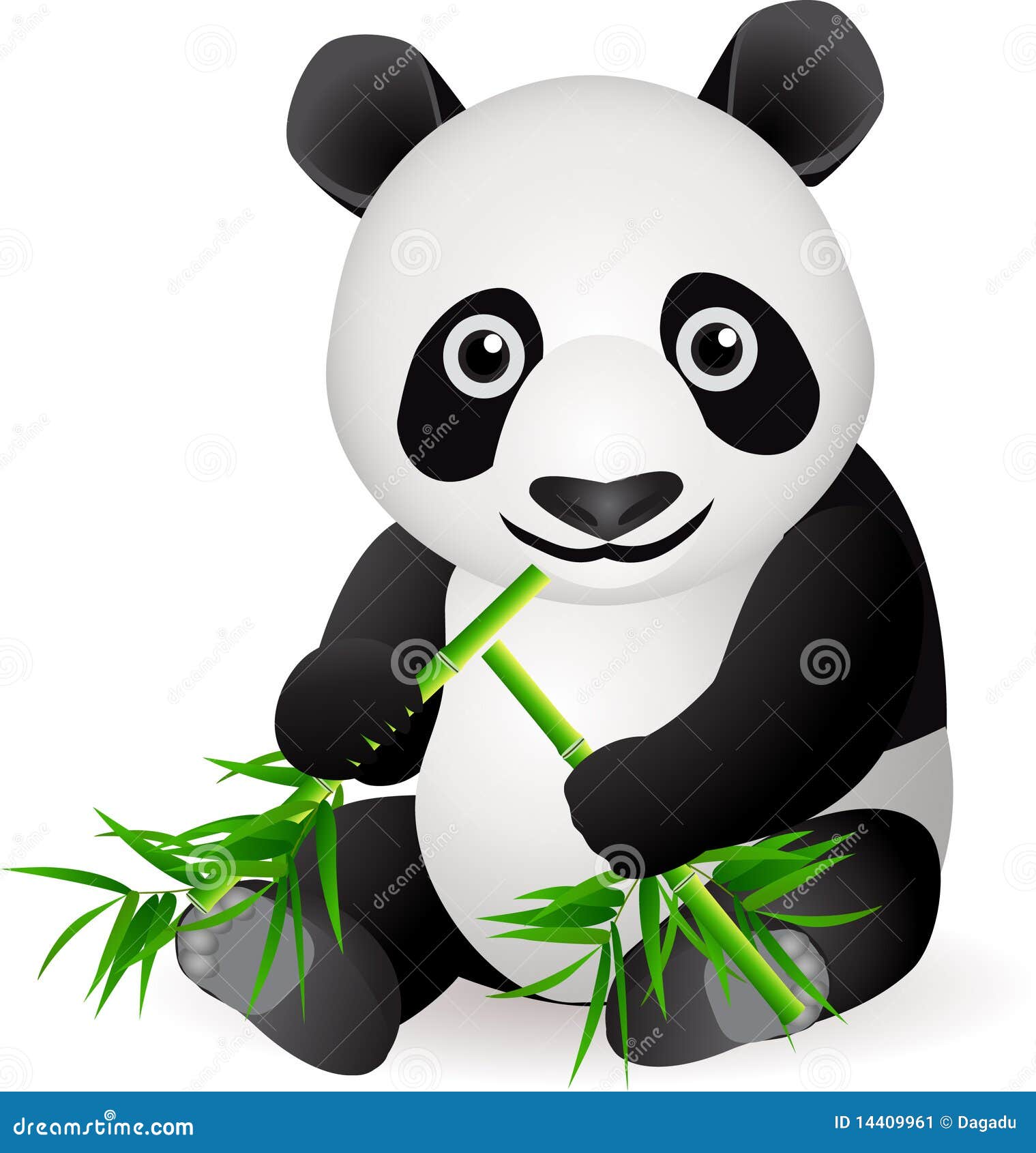 Cute panda cartoon stock vector. Illustration of panda - 14409961