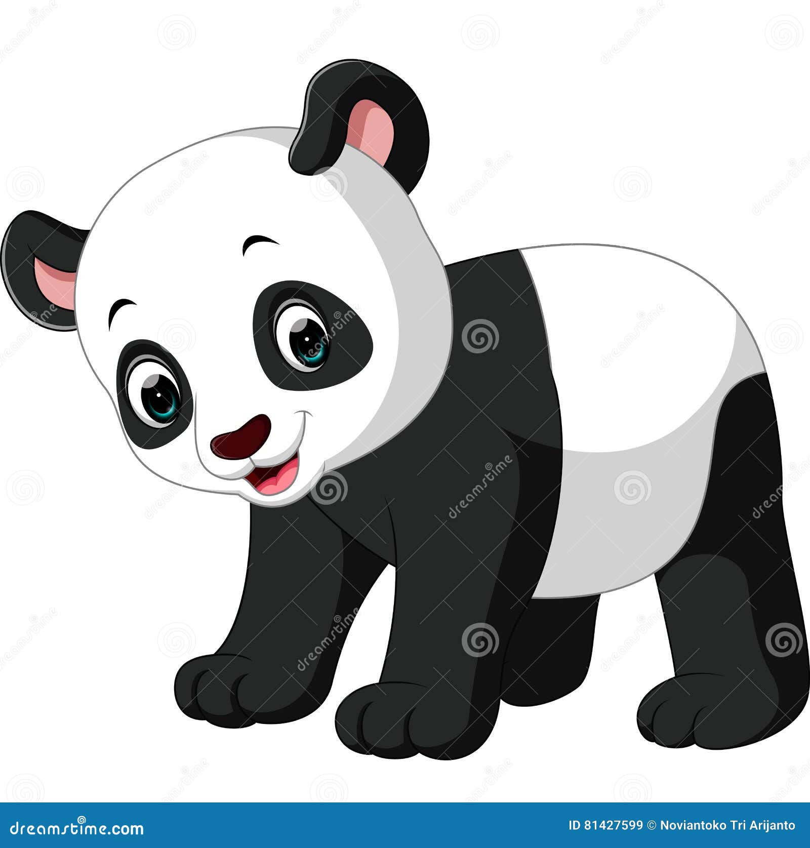 Cute panda cartoon stock vector. Illustration of outdoor - 81427599