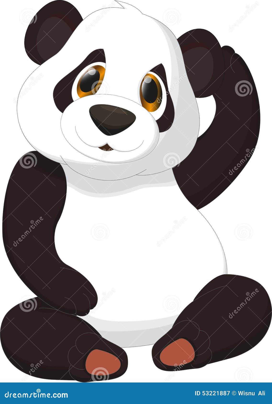 Cute panda cartoon stock vector. Illustration of wildlife - 53221887