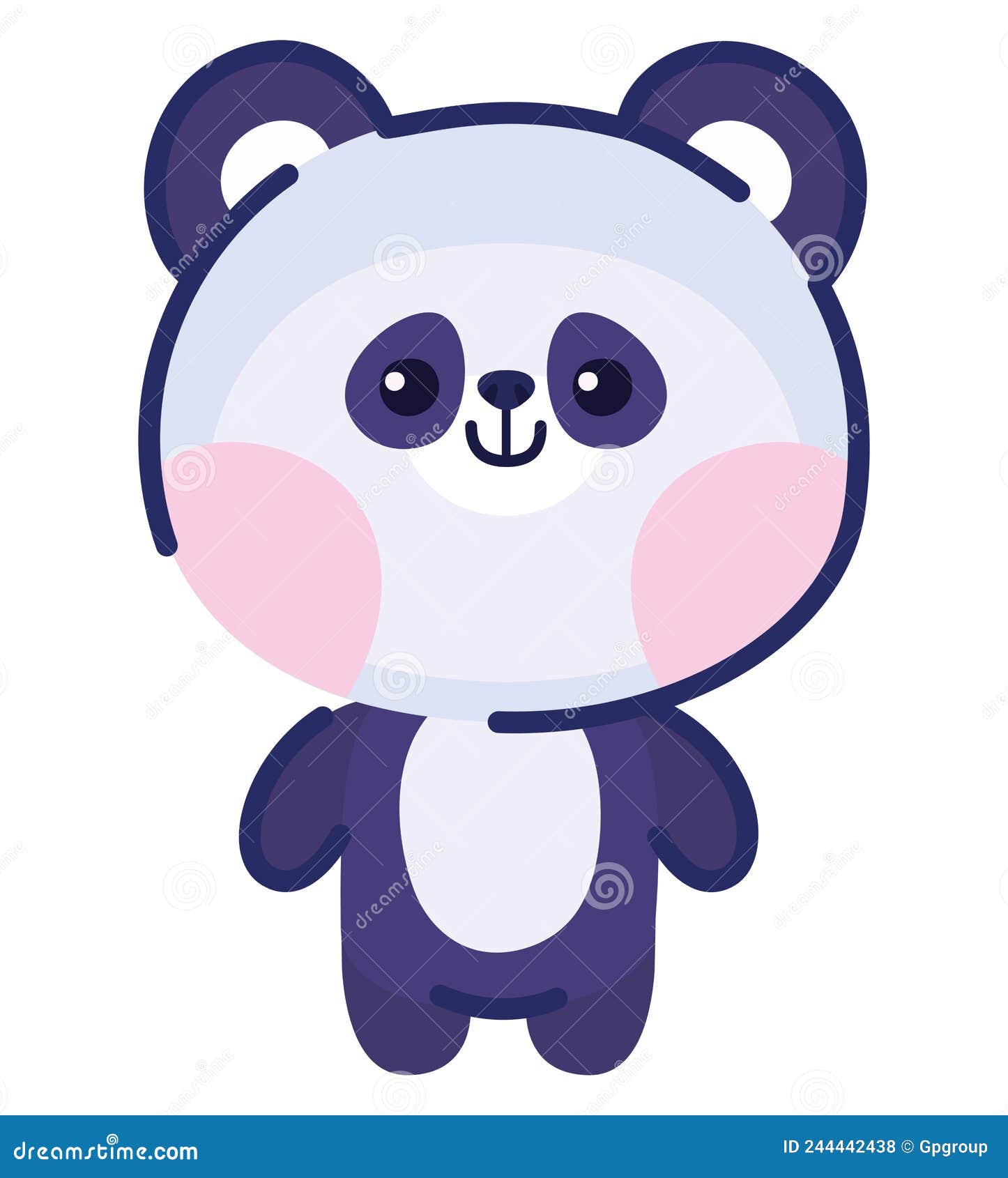 Cute panda design stock vector. Illustration of bear - 244442438