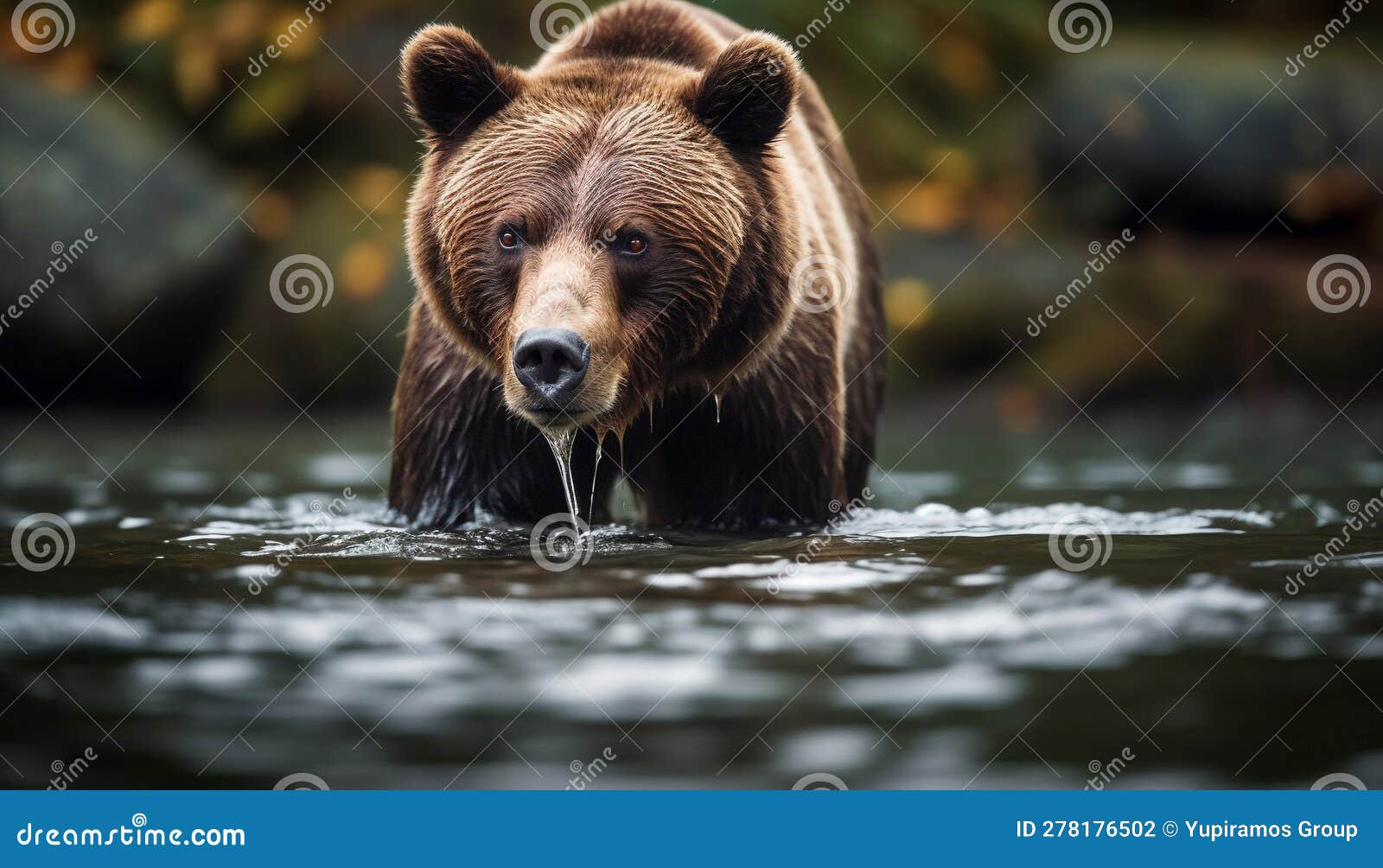 Cute Panda Eating Fish by Tranquil Pond Generated by AI Stock Photo ...