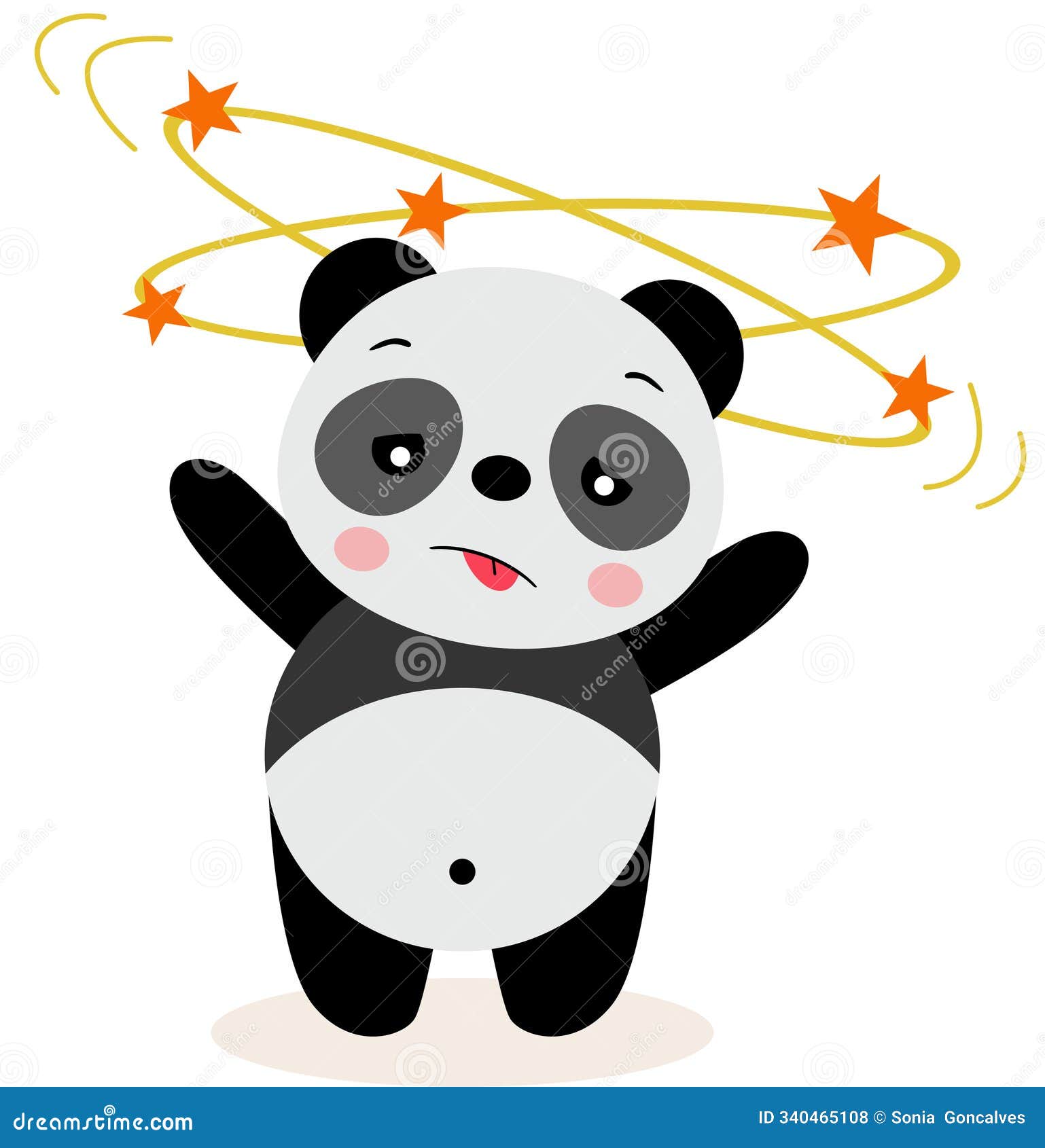 Isolated Dizzy Emoticon In A Flat Design Vector Illustration ...