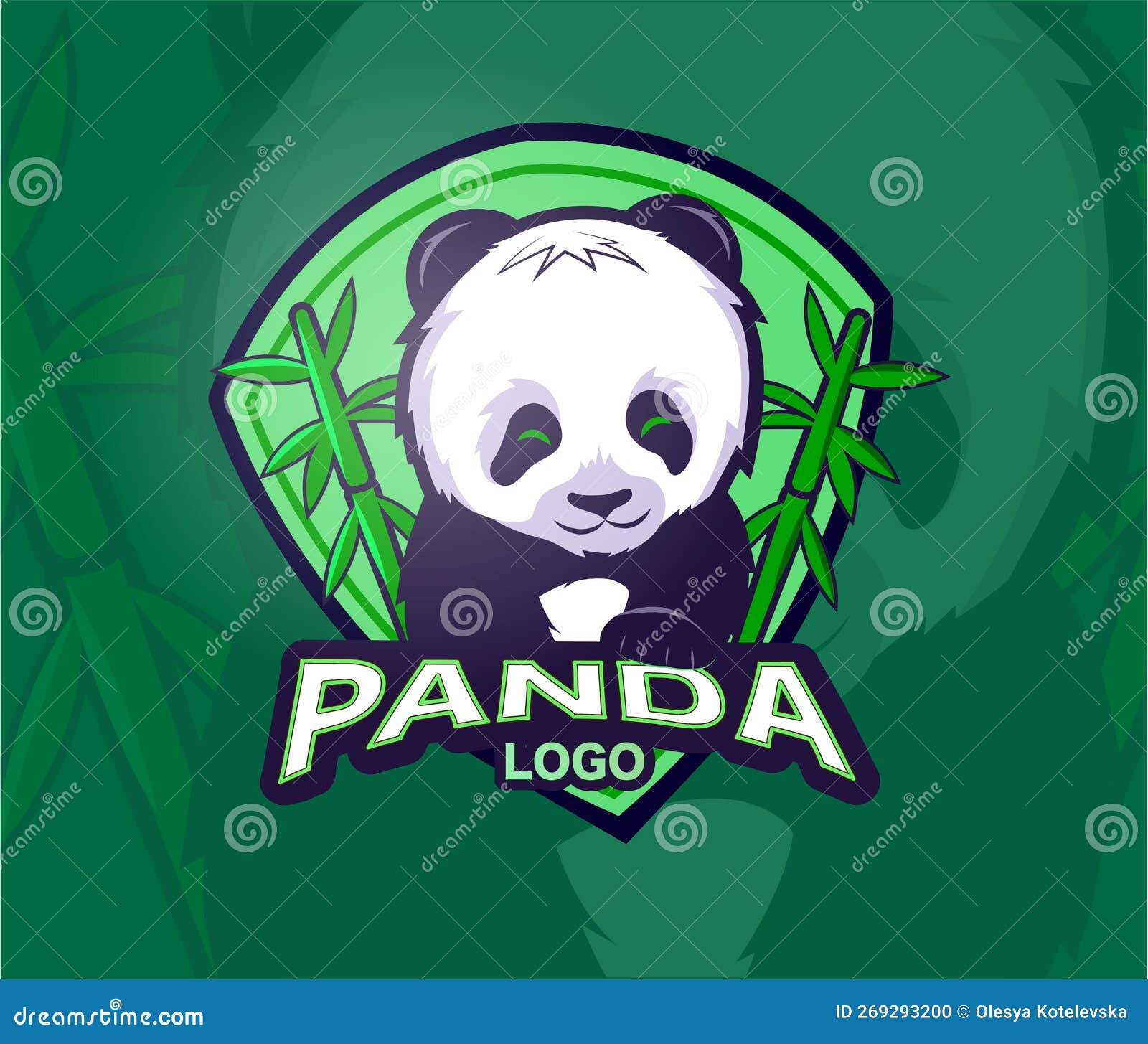 The Cute Panda Mascot Logo of with Text for Kids Stock Vector ...