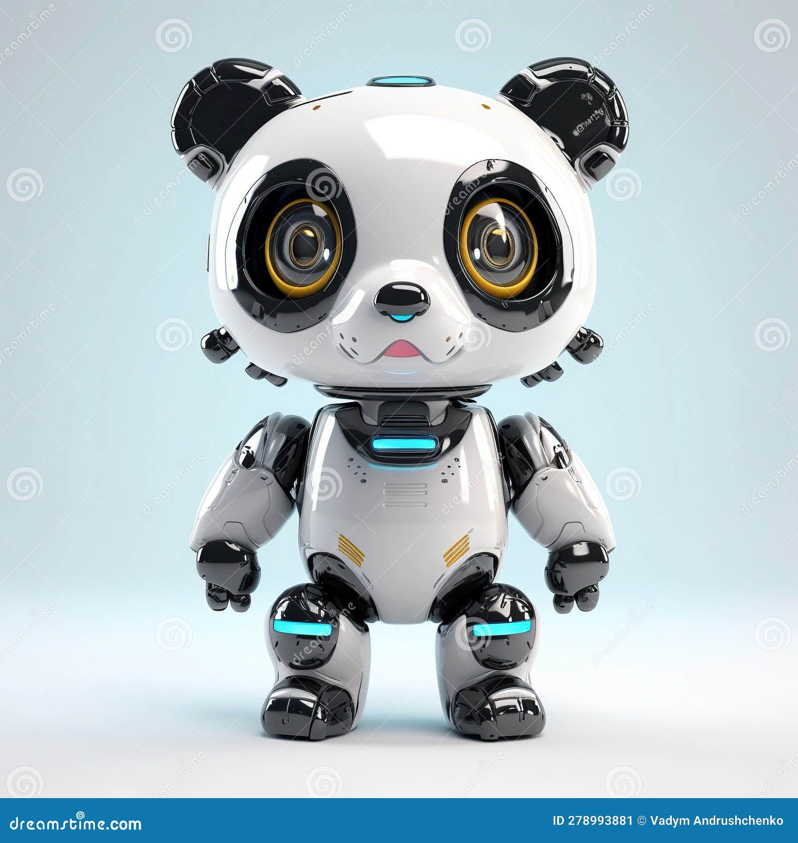 Robotic Panda 3d Art Royalty-Free Stock Image | CartoonDealer.com ...