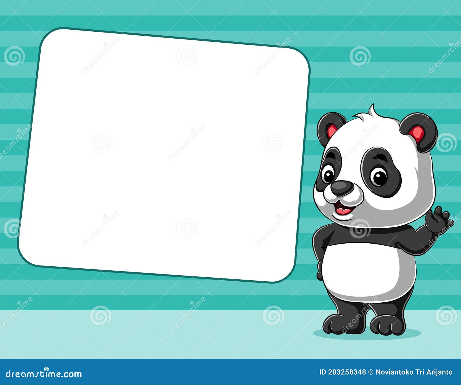 Panda With Blank Sign Cartoon Royalty-Free Stock Image | CartoonDealer ...