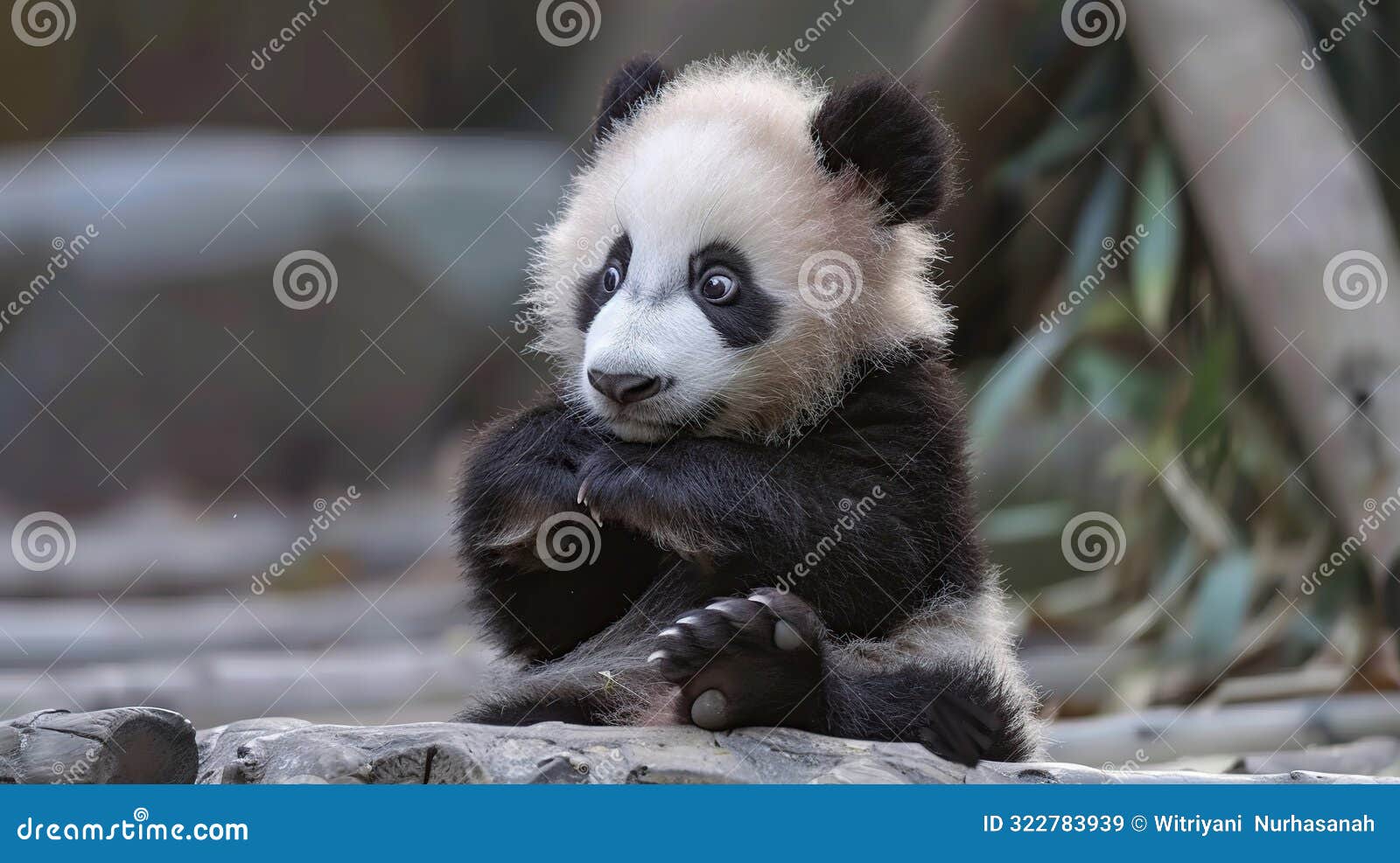 Cute Panda Thinking and Confused . Generative Ai Stock Illustration ...