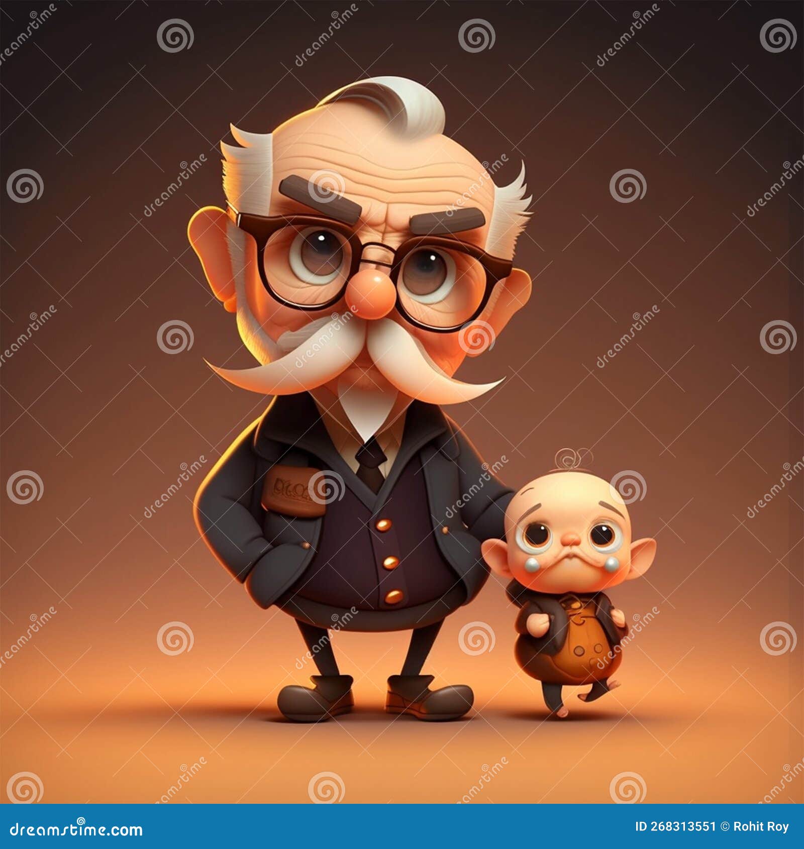 Cute Papa Cartoon Character Stock Image - Image of papa, symbol: 268313551