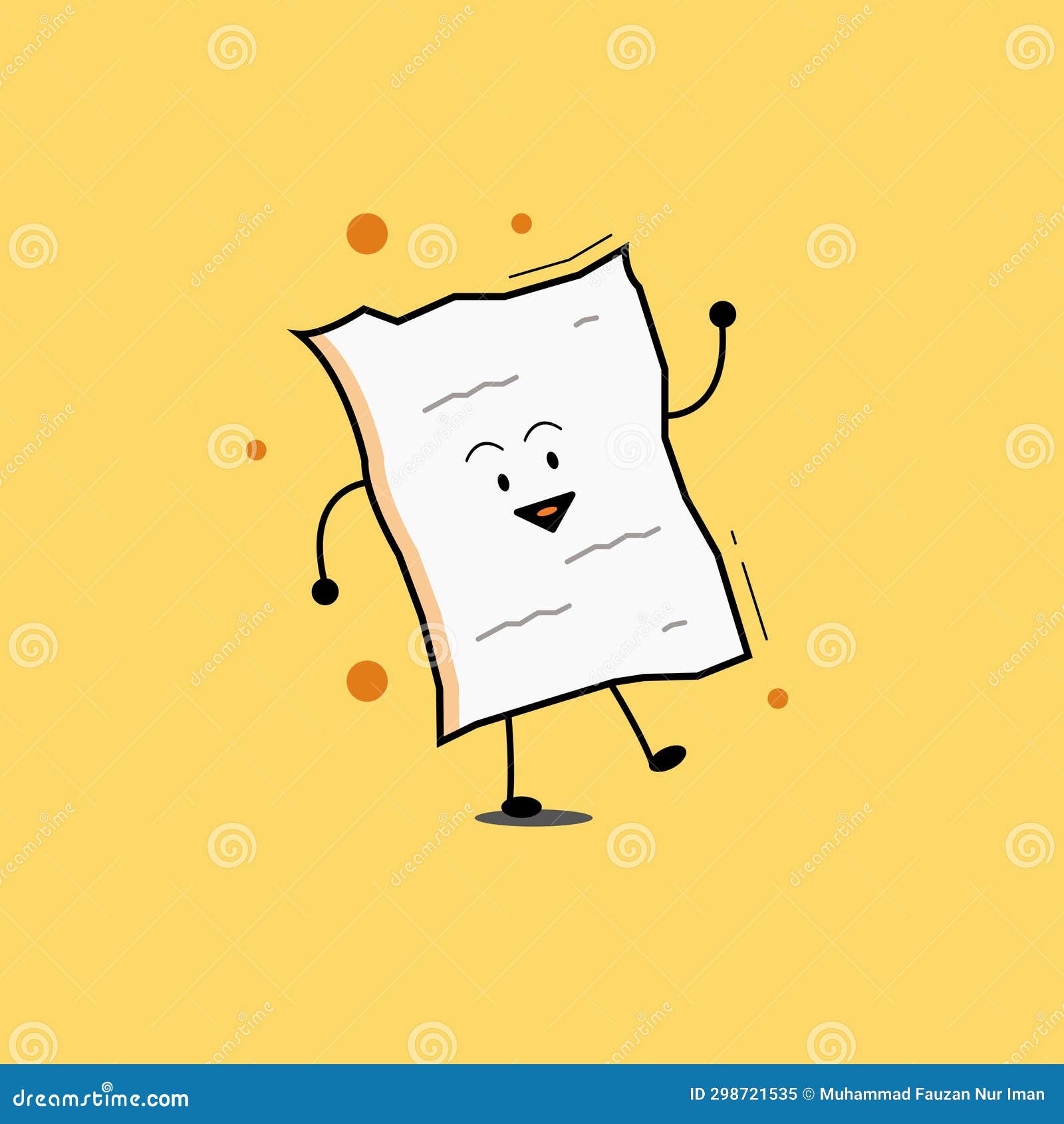 CUTE PAPER CHARACTER EDUCATION FLAT DESIGN ICON Stock Illustration ...