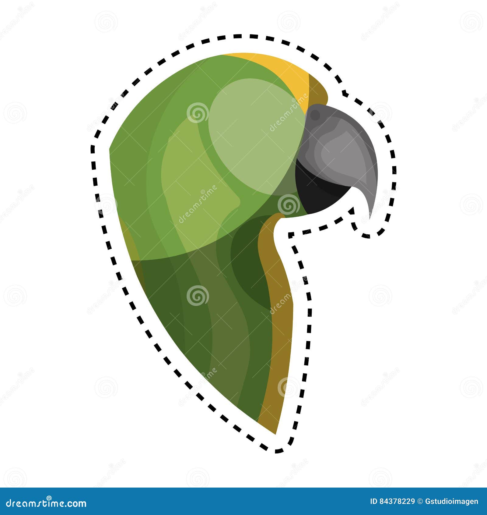 Cute parrot pet icon stock illustration. Illustration of style - 84378229