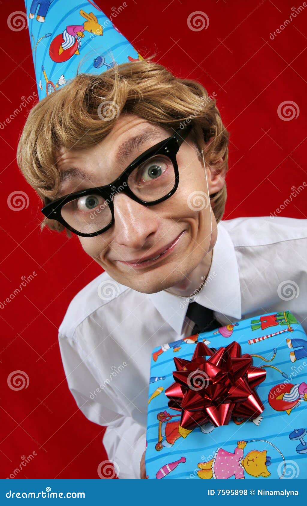 Cute party boy stock photo. Image of hilarious, holiday - 7595898