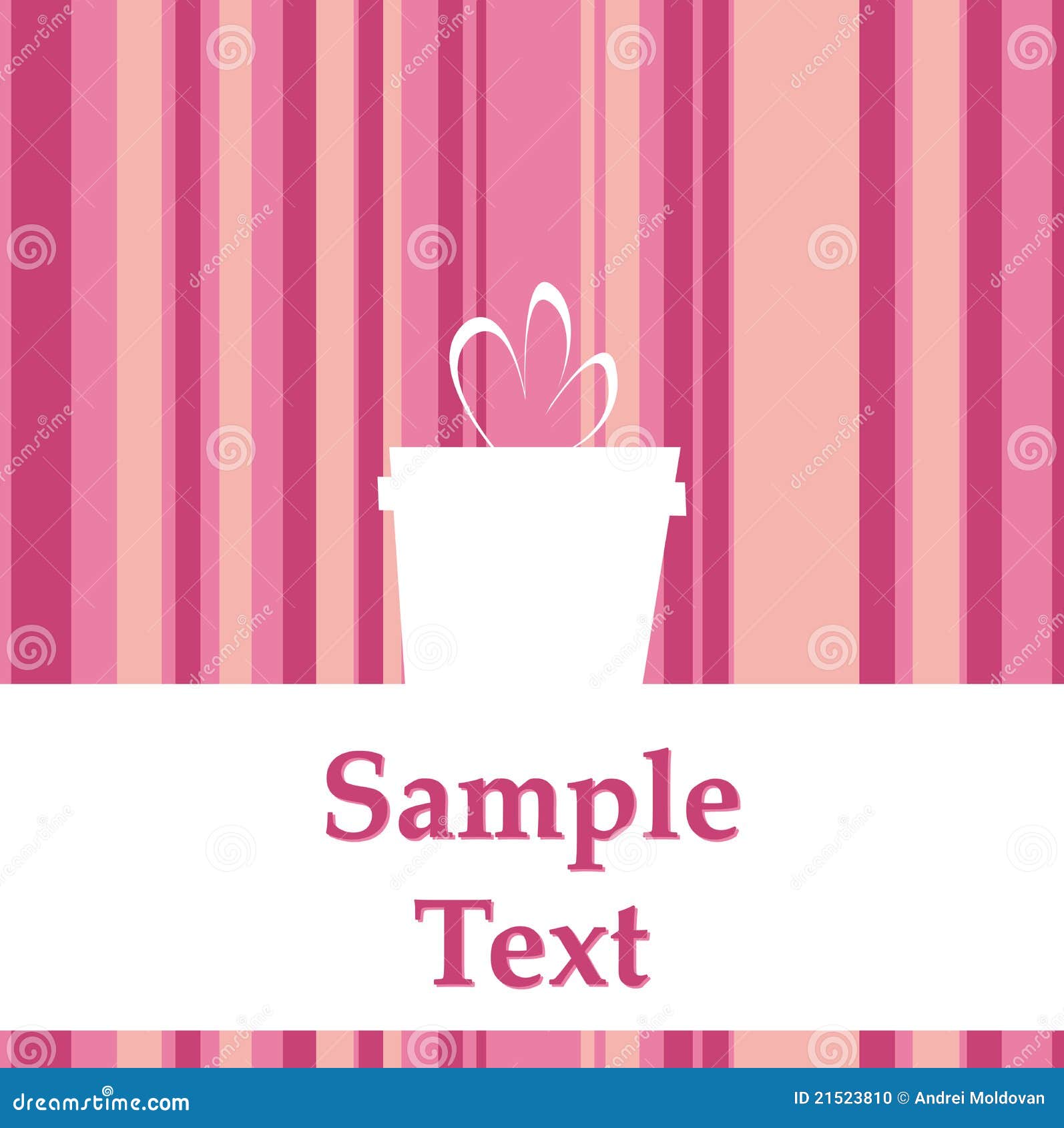 Cute Party Invitation in Pink Color Stock Vector - Illustration of ...