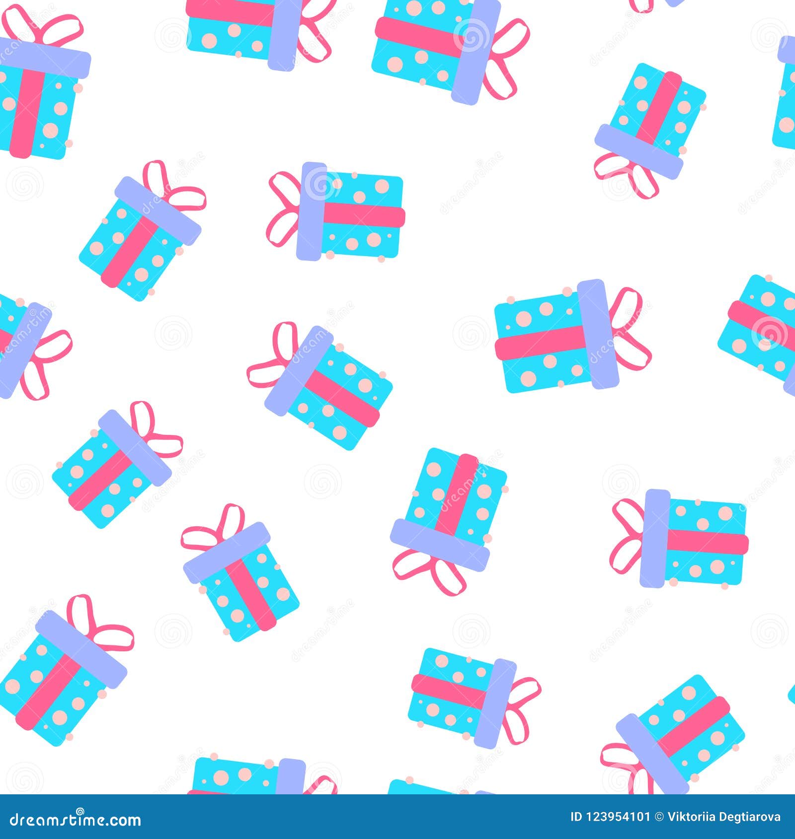 The Cute Party Presents Seamless Pattern. Vector Stock Vector ...