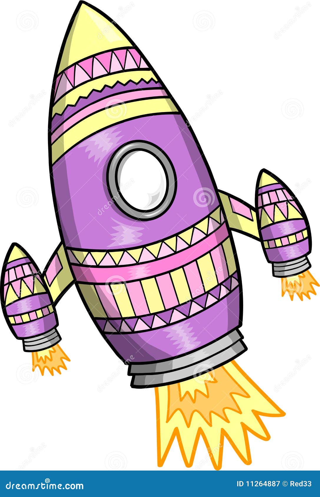 Cute party Rocket Vector stock vector. Illustration of rocket - 11264887