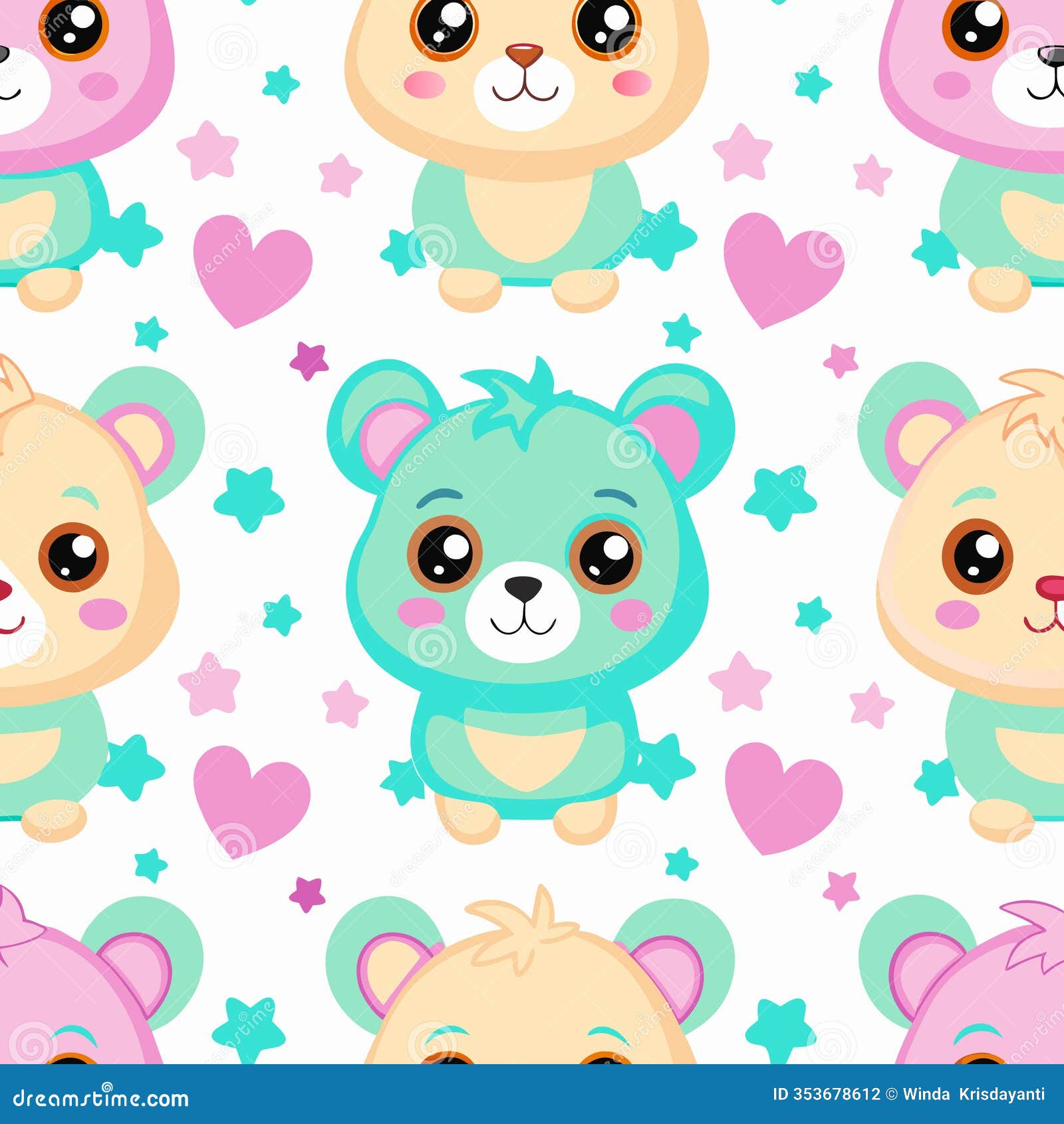 Pastel Bear Candyland A Delightful Sweet Treat Scene Stock Photo ...