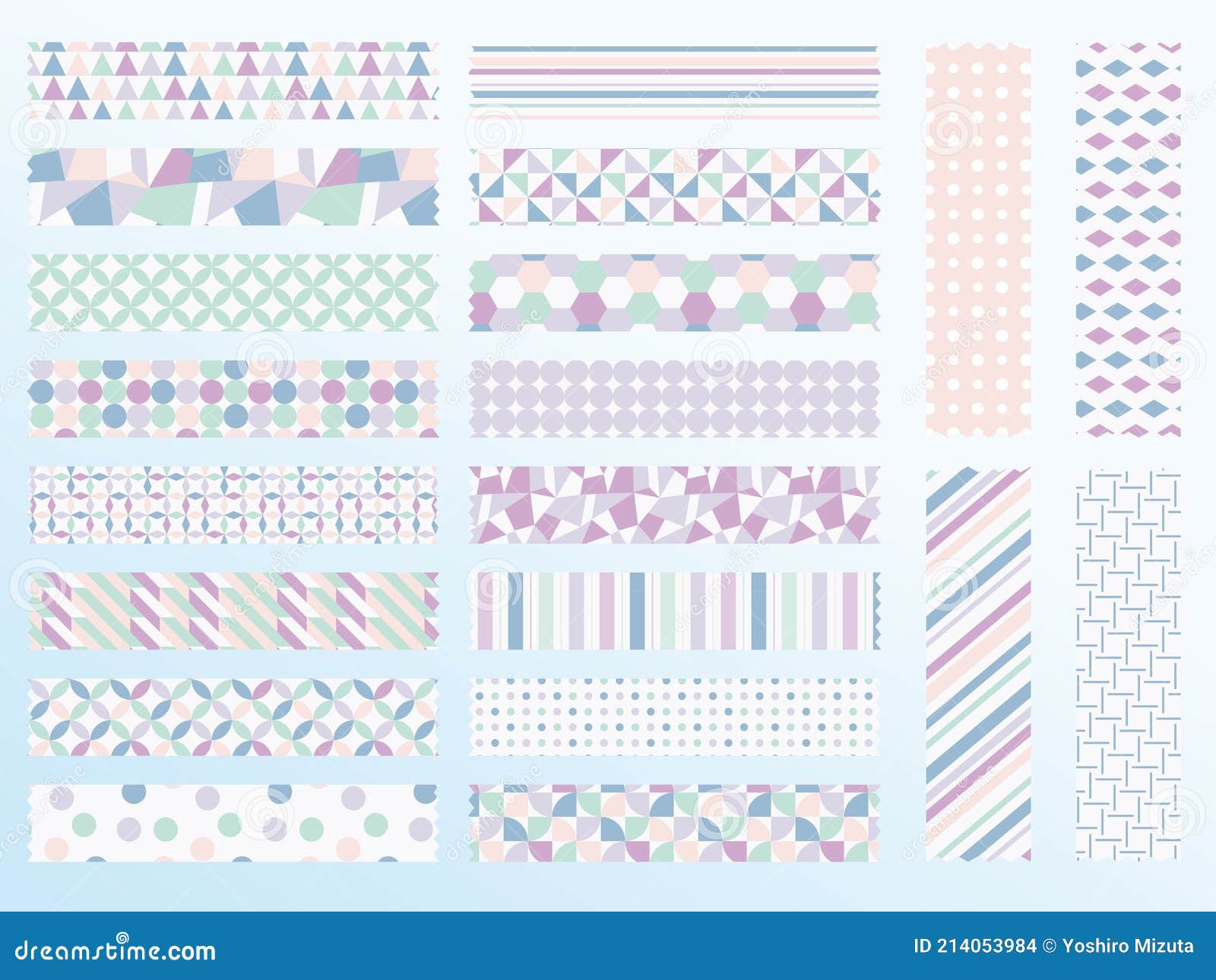 Cute Pastel Color Geometric Seamless Vector Patterns Stock Vector ...