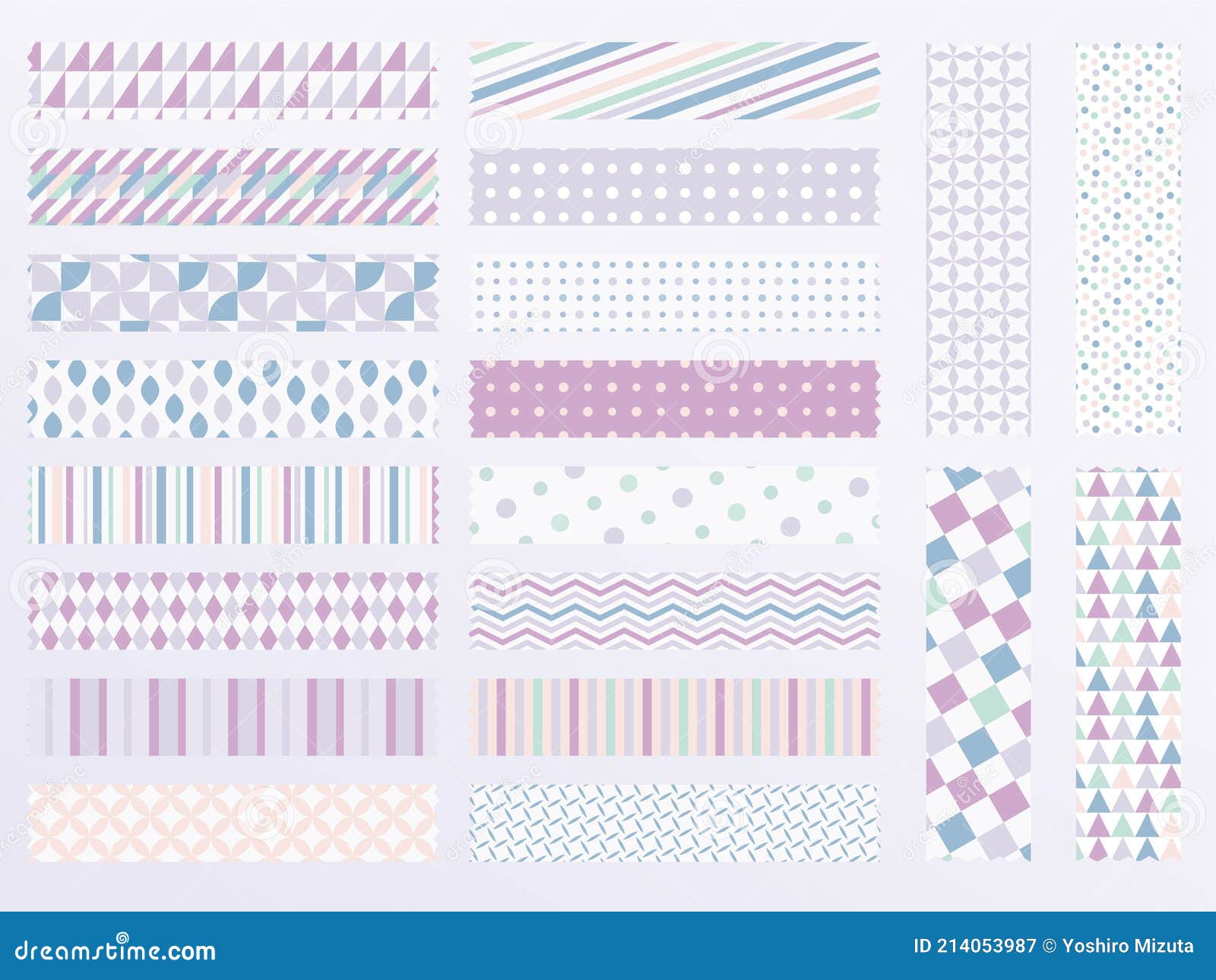 Cute Pastel Color Geometric Seamless Vector Patterns Stock Vector ...