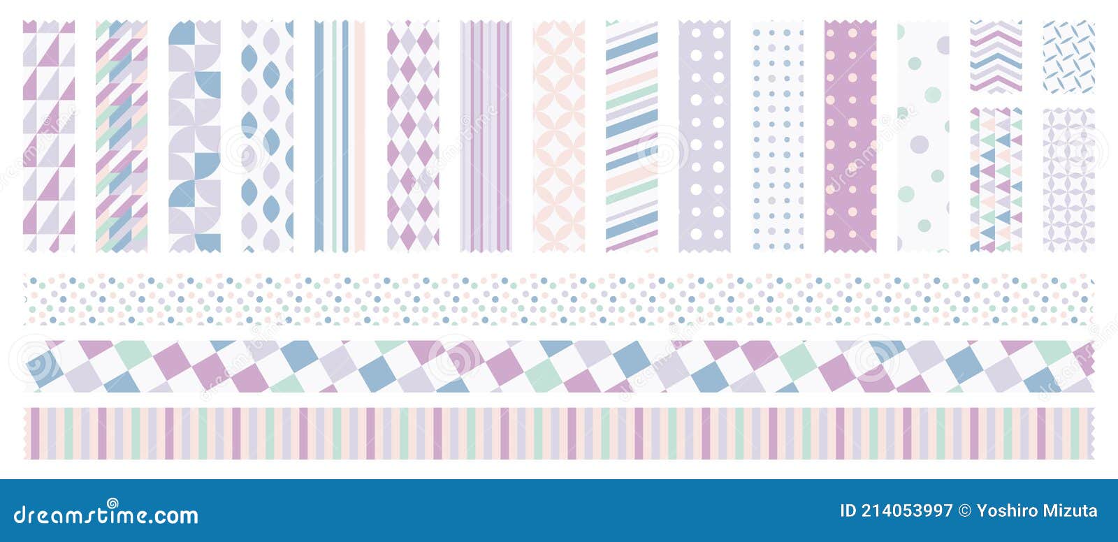 Cute Pastel Color Geometric Seamless Vector Patterns Stock Vector ...