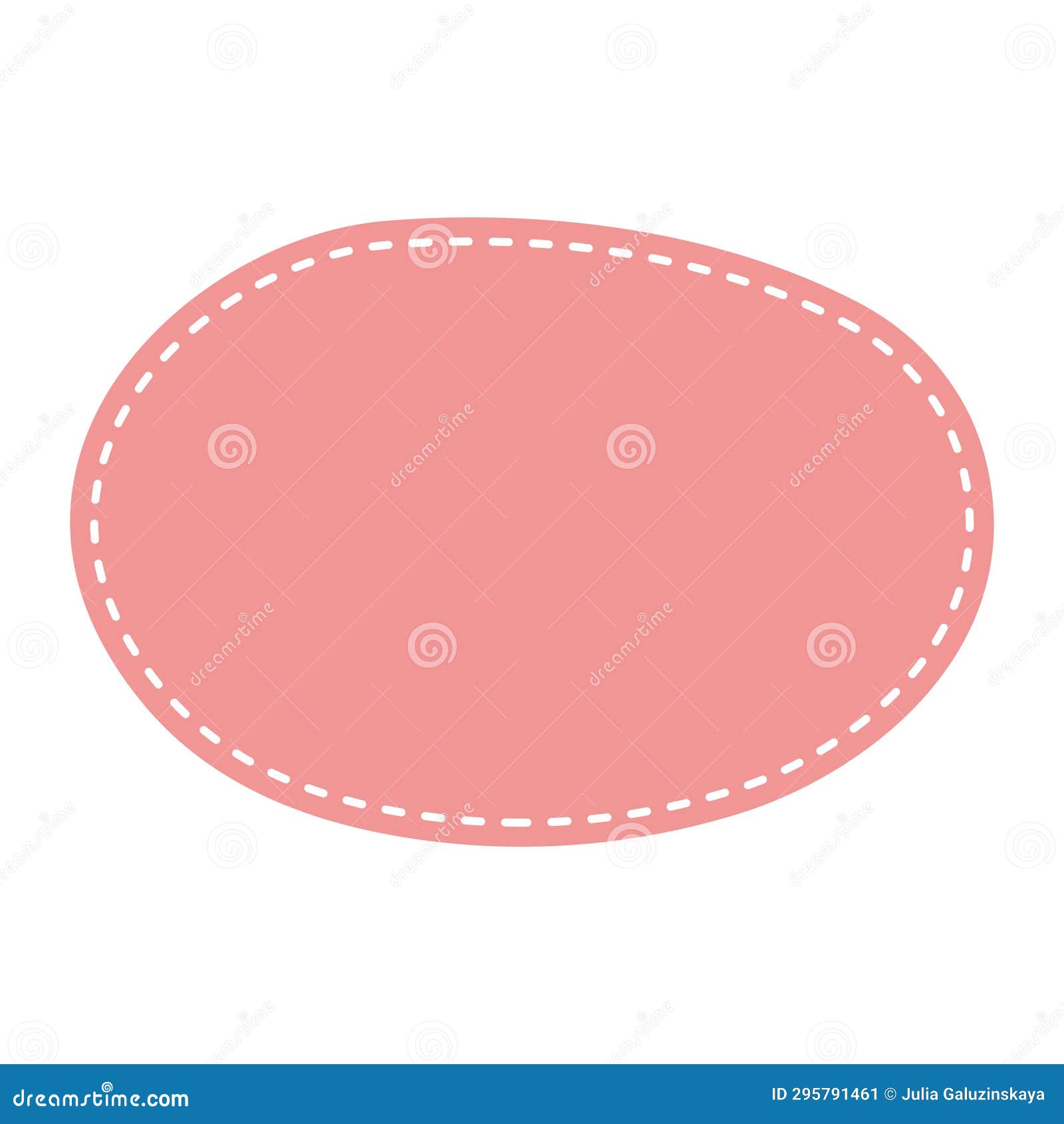 Cute Pastel Patch with Dotted Line. Art Form Template Stock Vector ...