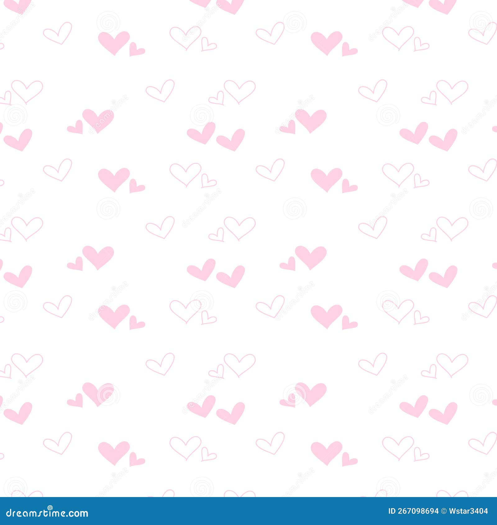 Cute Pastel Pink Valentine Heart Pattern Stock Vector - Illustration of ...