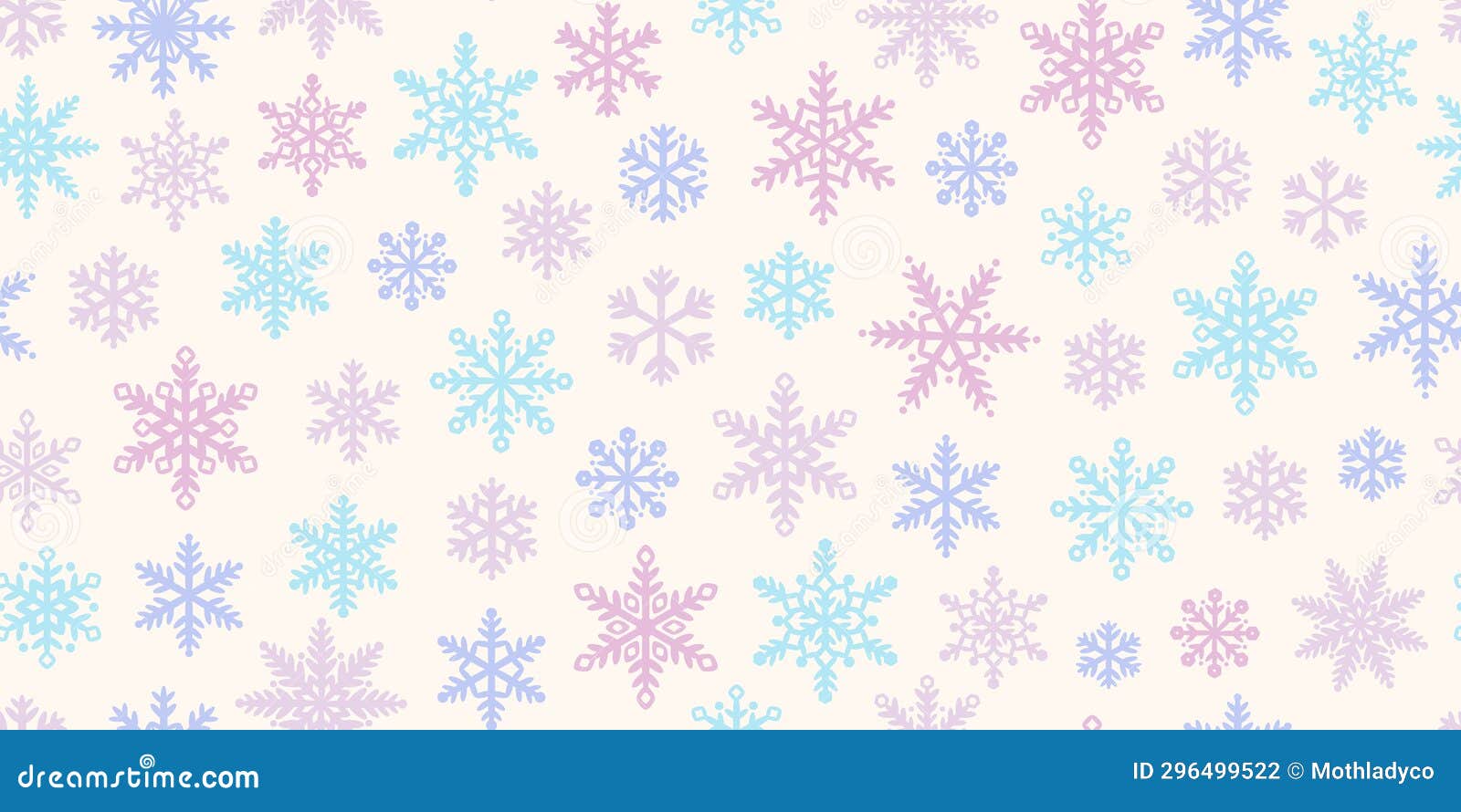 Cute Pastel Snowflake Christmas Vector Repeat Pattern Background ...