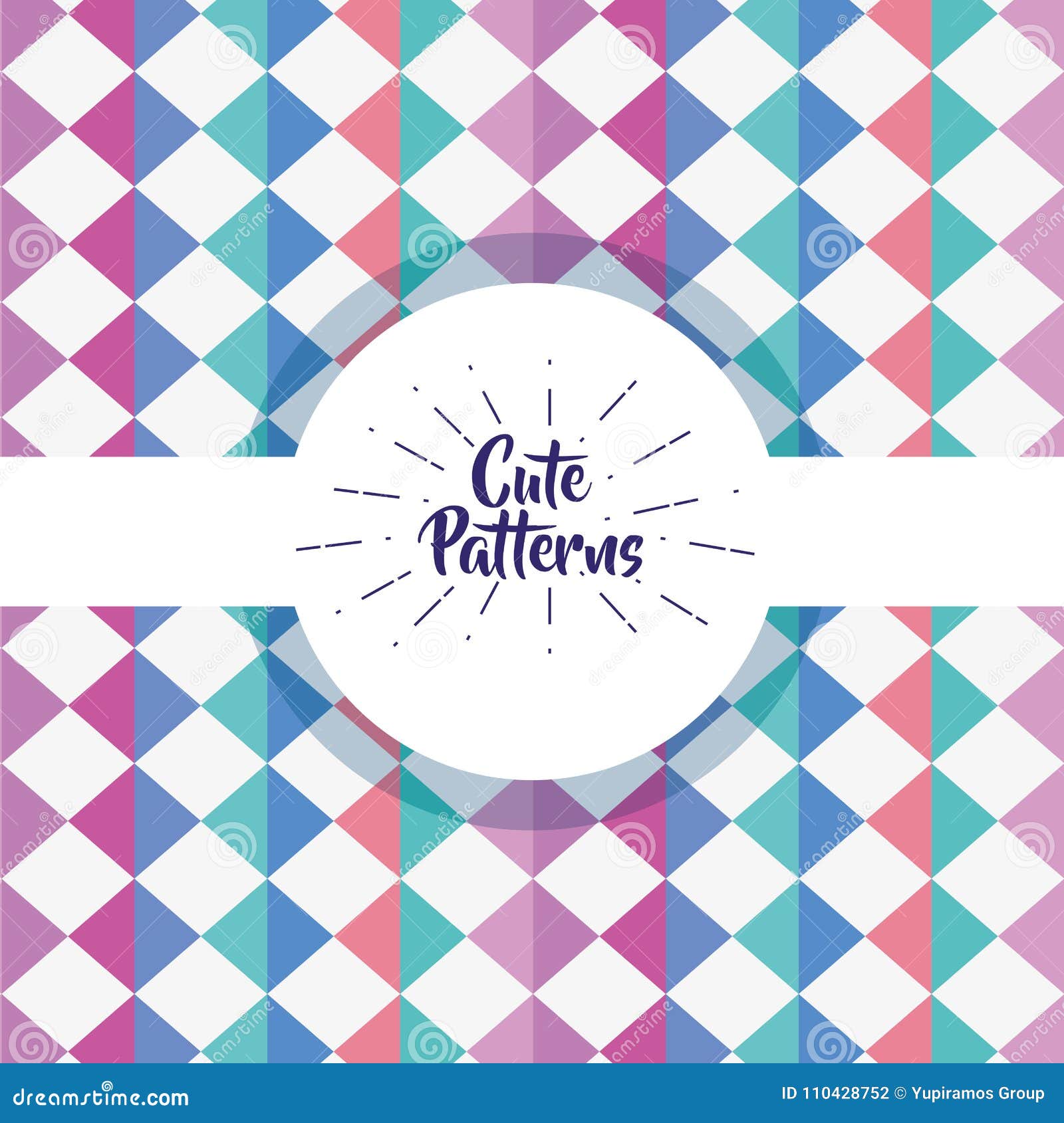 Cute Patern Abstract Geometric Background Design Stock Vector ...