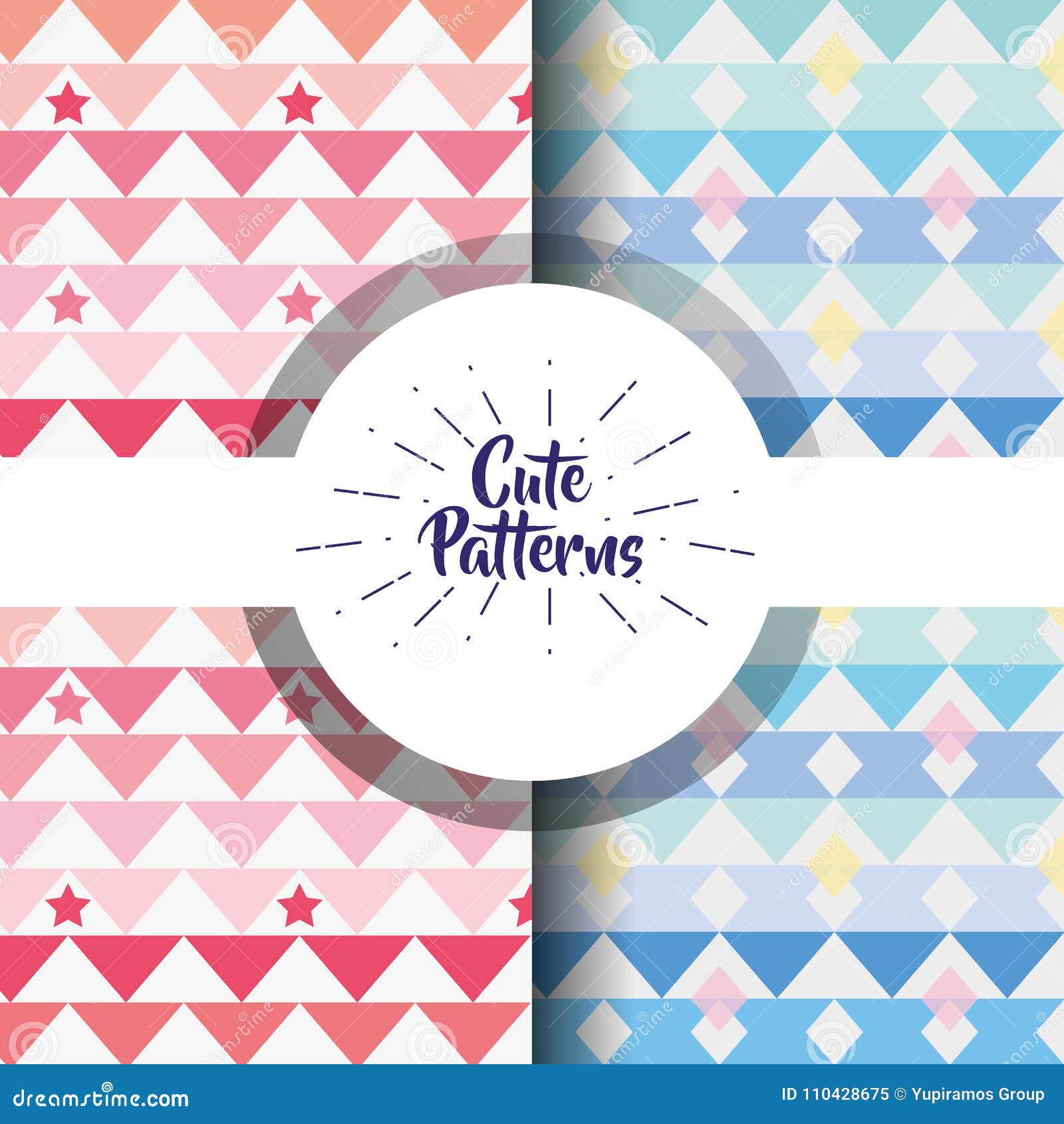 Cute Patern Abstract Geometric Background Design Stock Vector ...