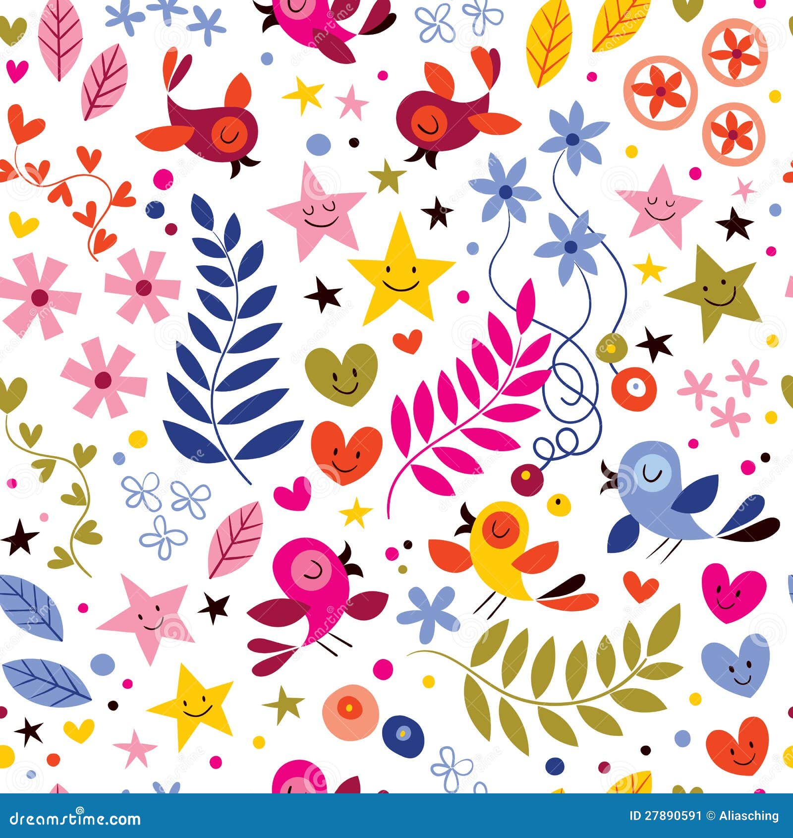 Cute pattern stock vector. Illustration of blossom, decoration - 27890591