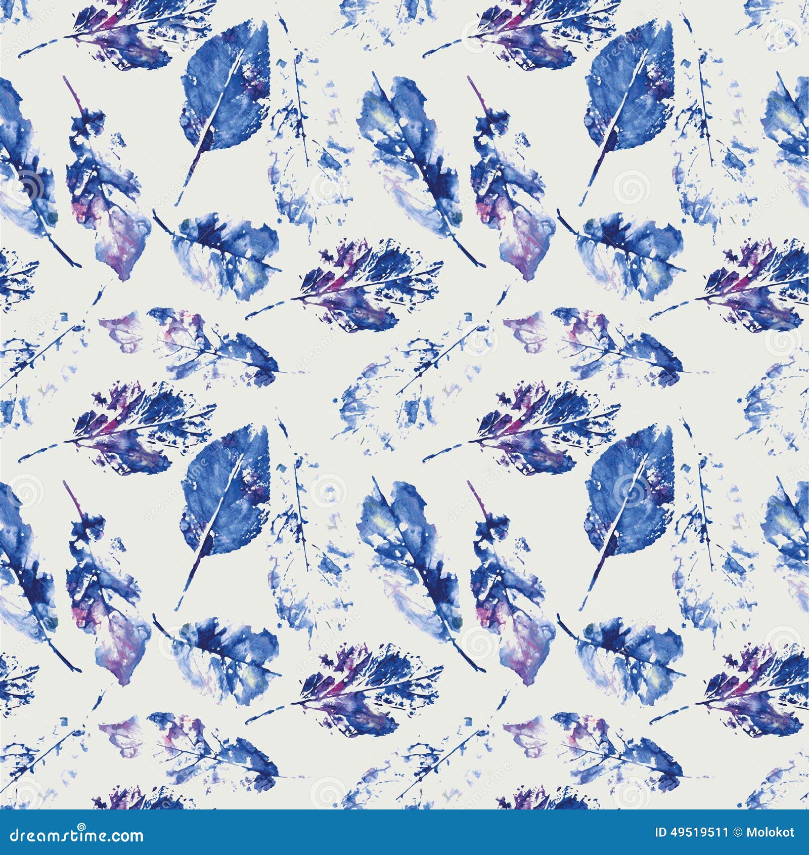 Cute Pattern of Beautiful Prints of Leaves Stock Vector - Illustration ...