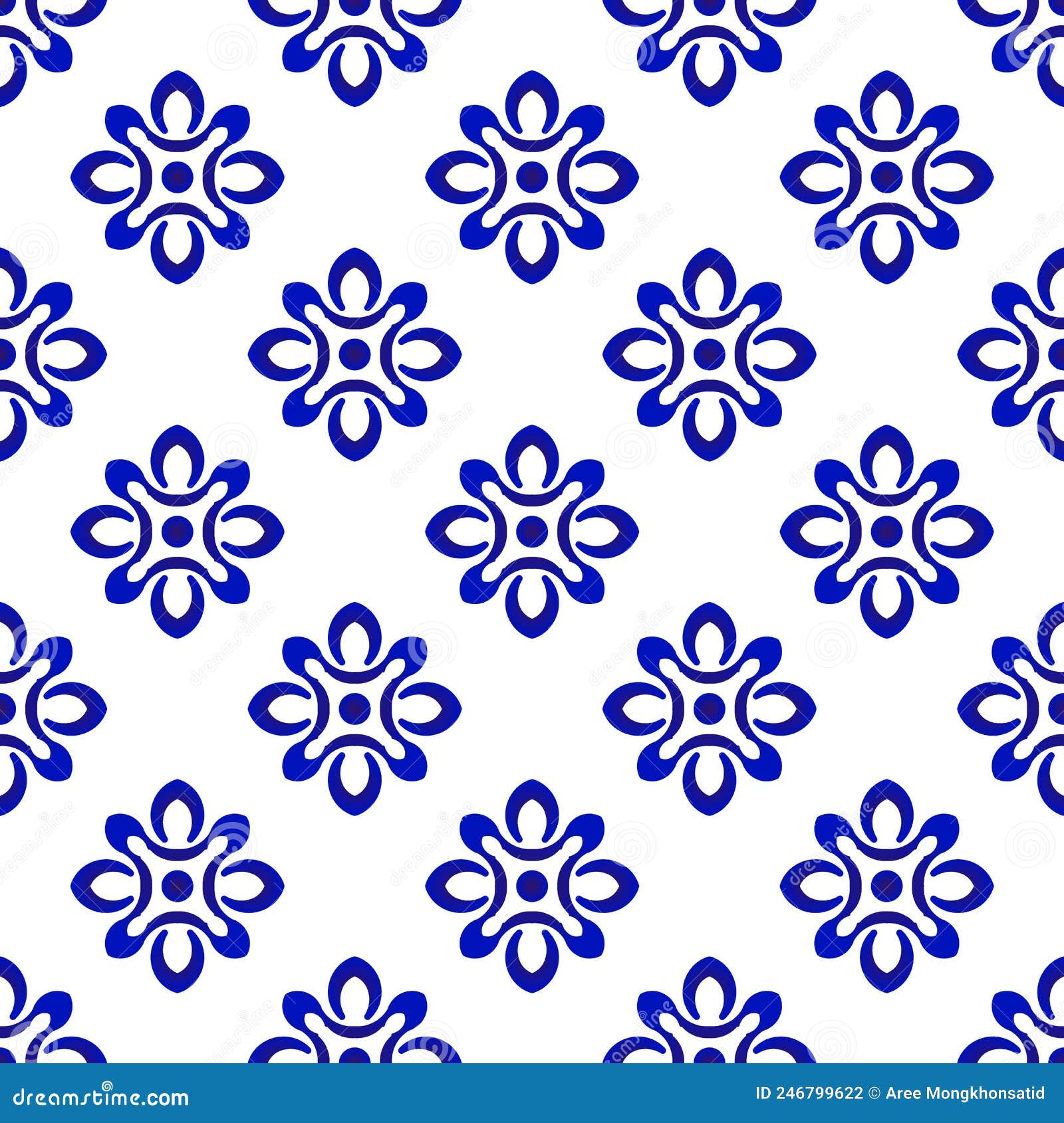 Cute Pattern Blue and White Stock Vector - Illustration of background ...