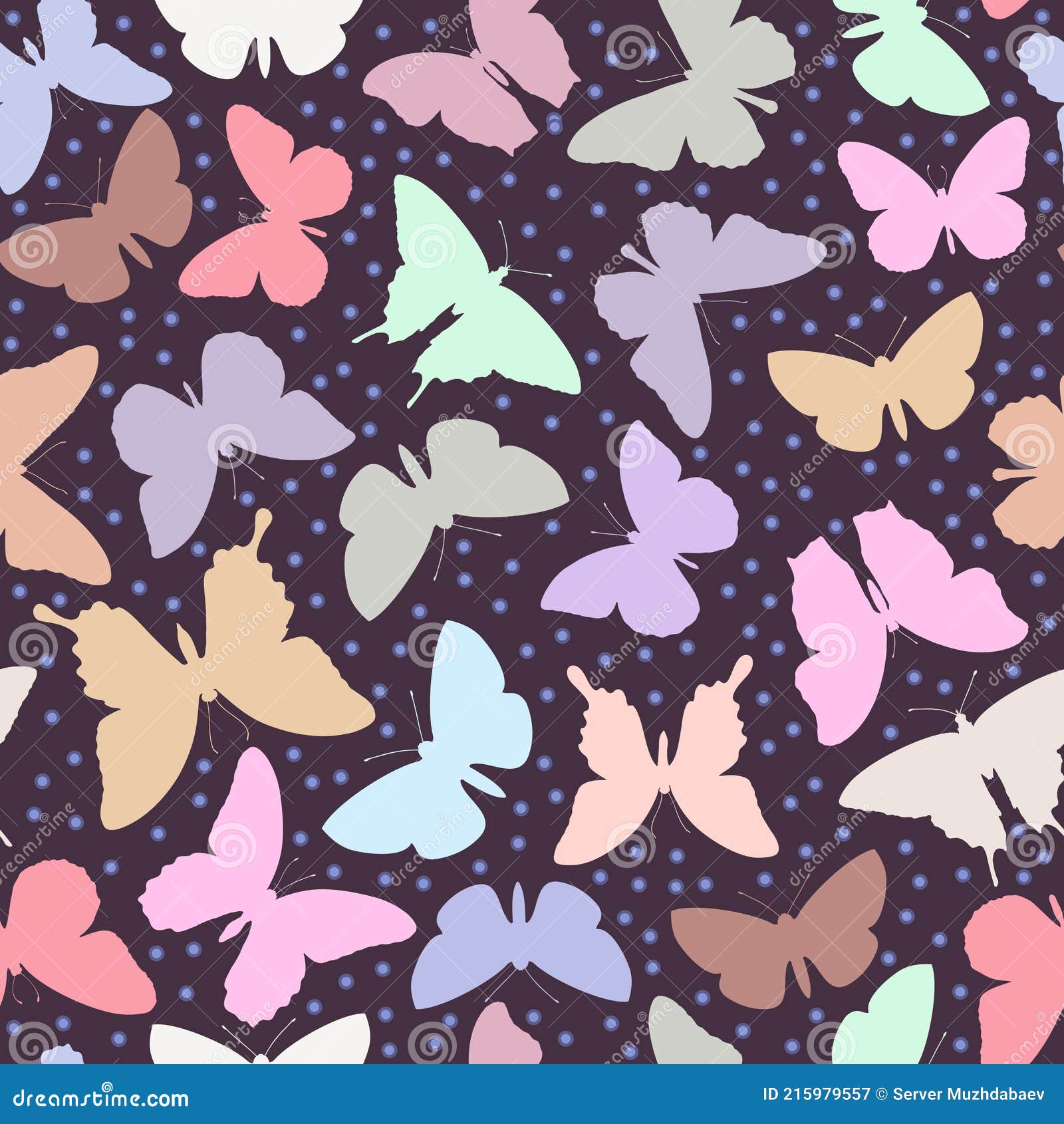 Cute Pattern with Fragile Butterflies for Printing.Vector Illustration ...