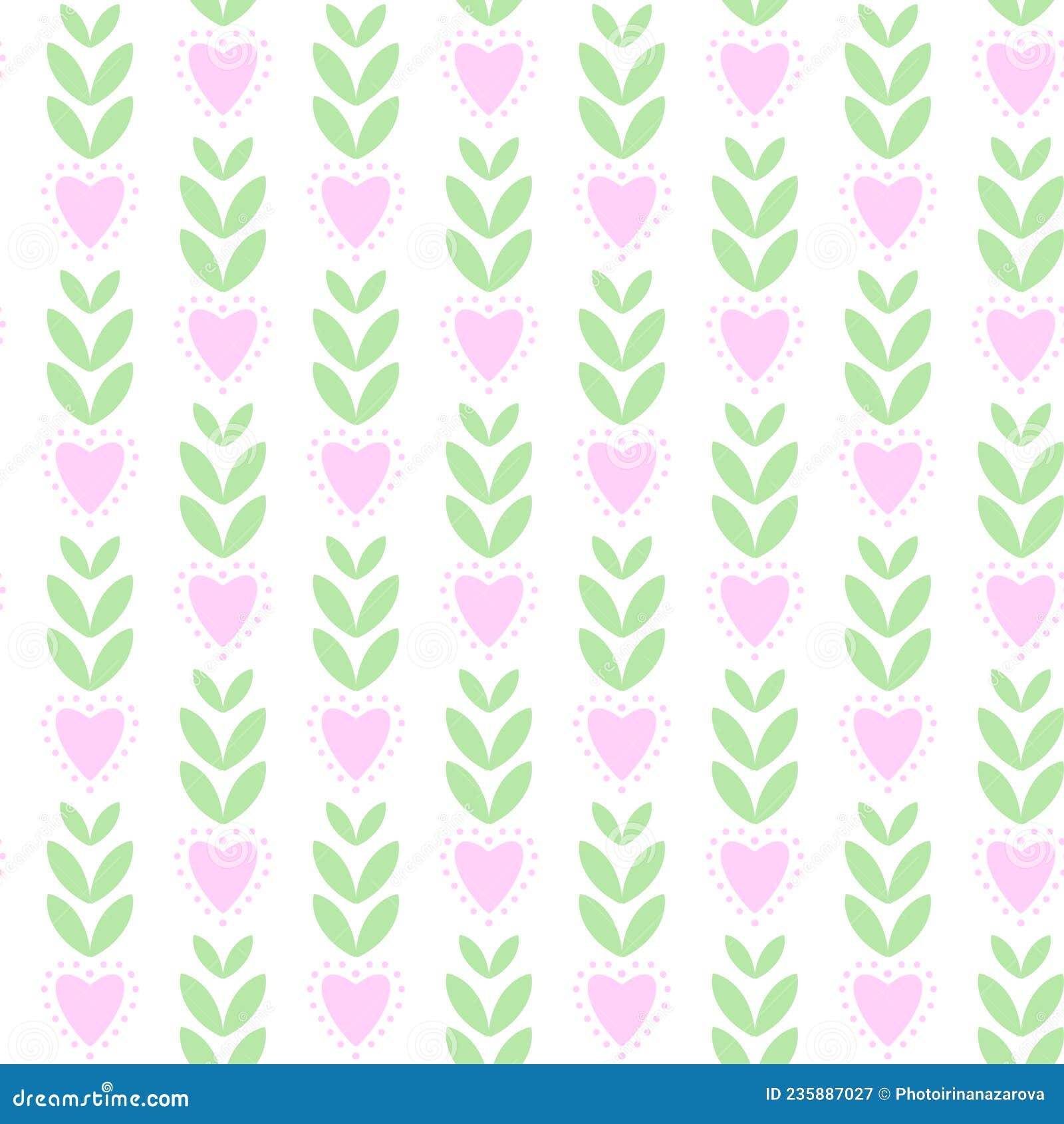 Cute Pattern with Hearts for Fabric Print, Design Paper. Stock Vector ...